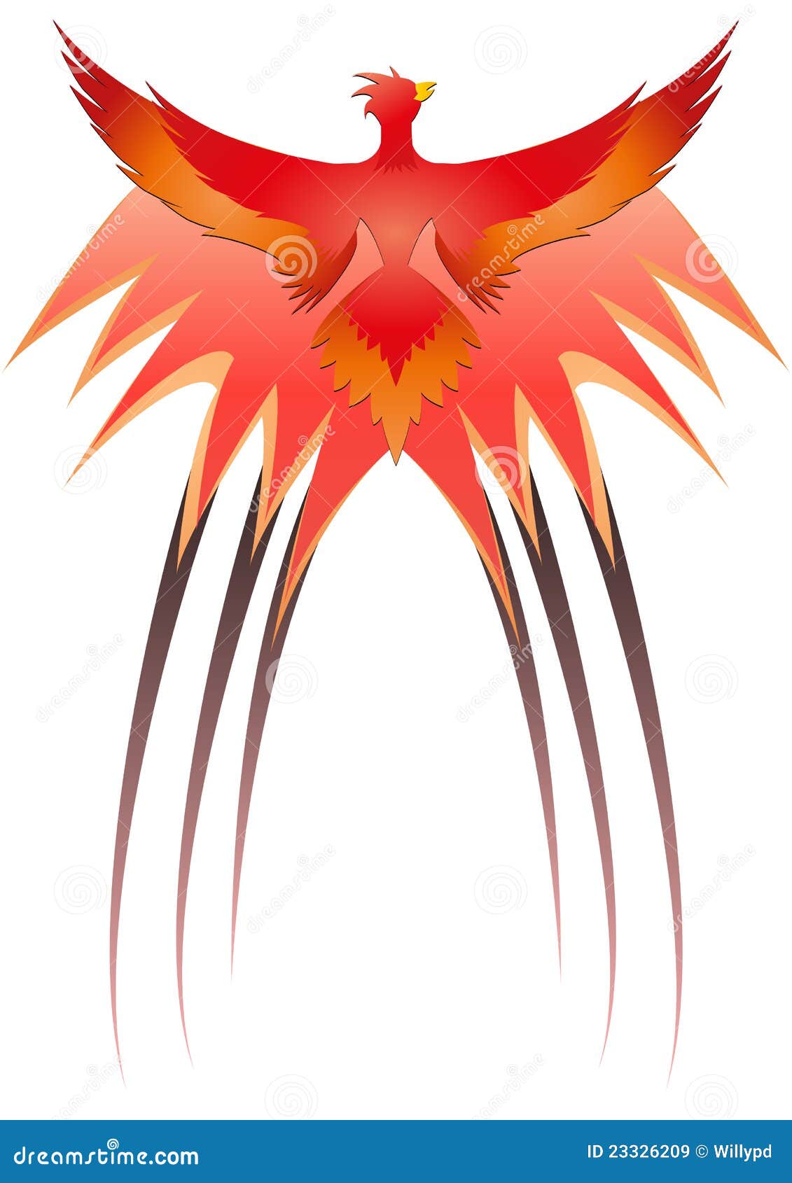Phoenix stock vector. Illustration of decoration, vector - 23326209