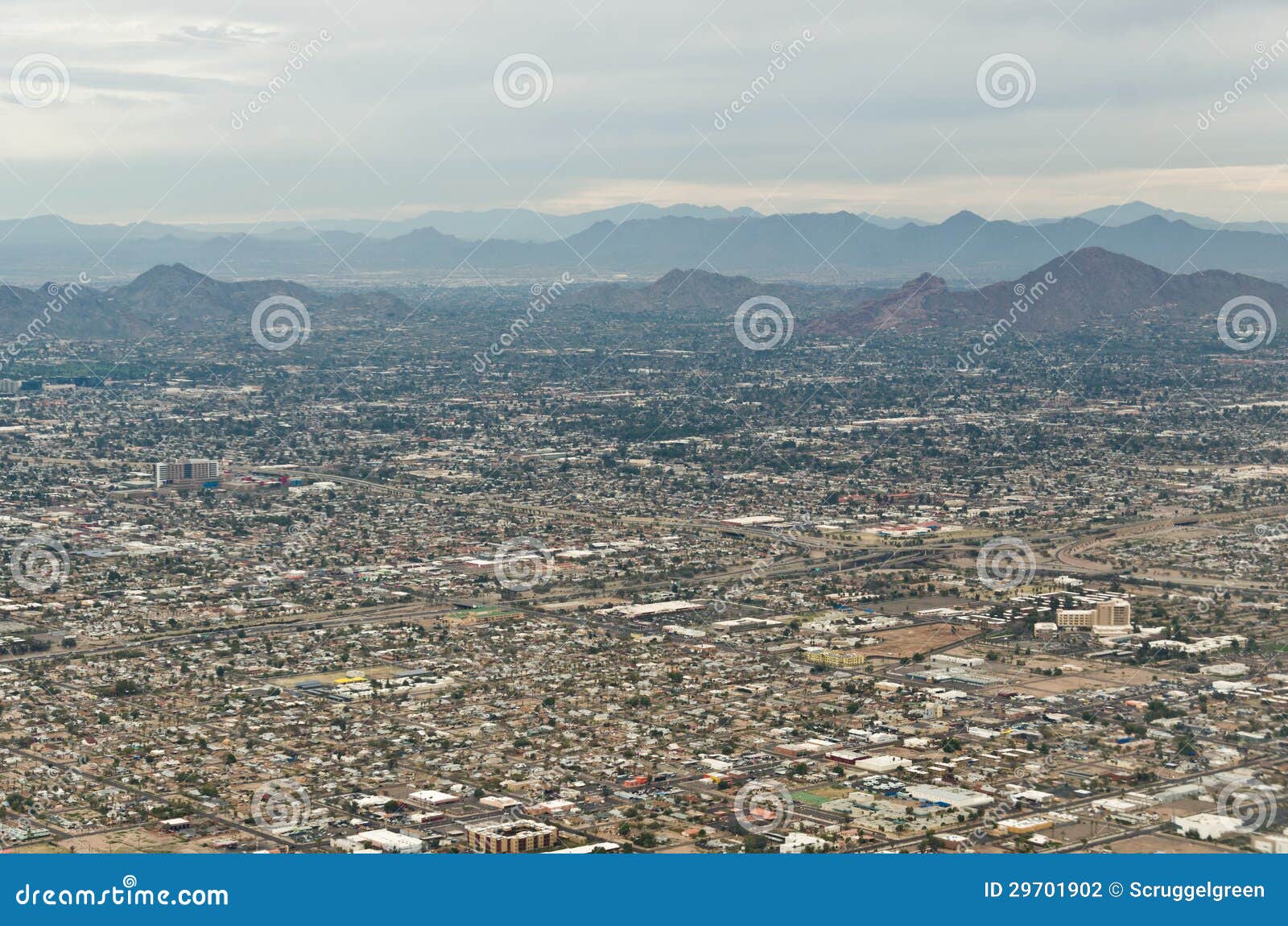 Phoenix Arizona from the Sky Stock Photo - Image of hill, rocky: 29701902
