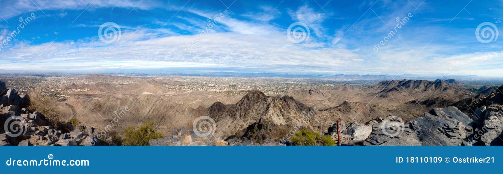 Phoenix, AZ Panorama stock image. Image of phoenix, mountains - 18110109