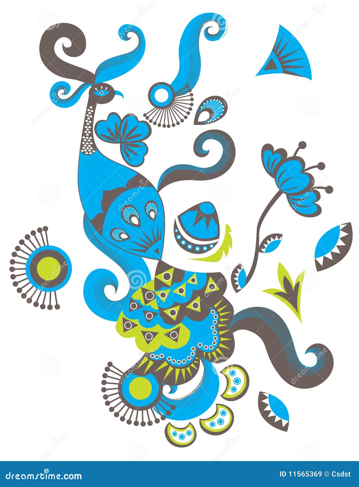 Phoenix bird stock vector. Illustration of seamless, pattern - 11565369