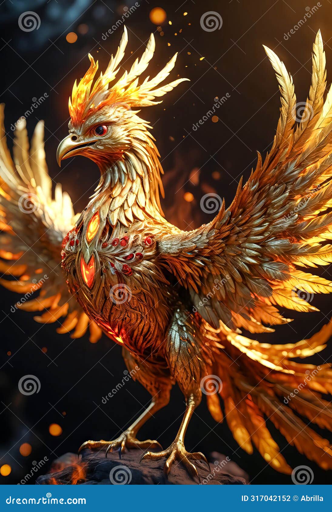 The Phoenix Bird, Rising from the Ashes, is a Fiery Legendary Bird ...