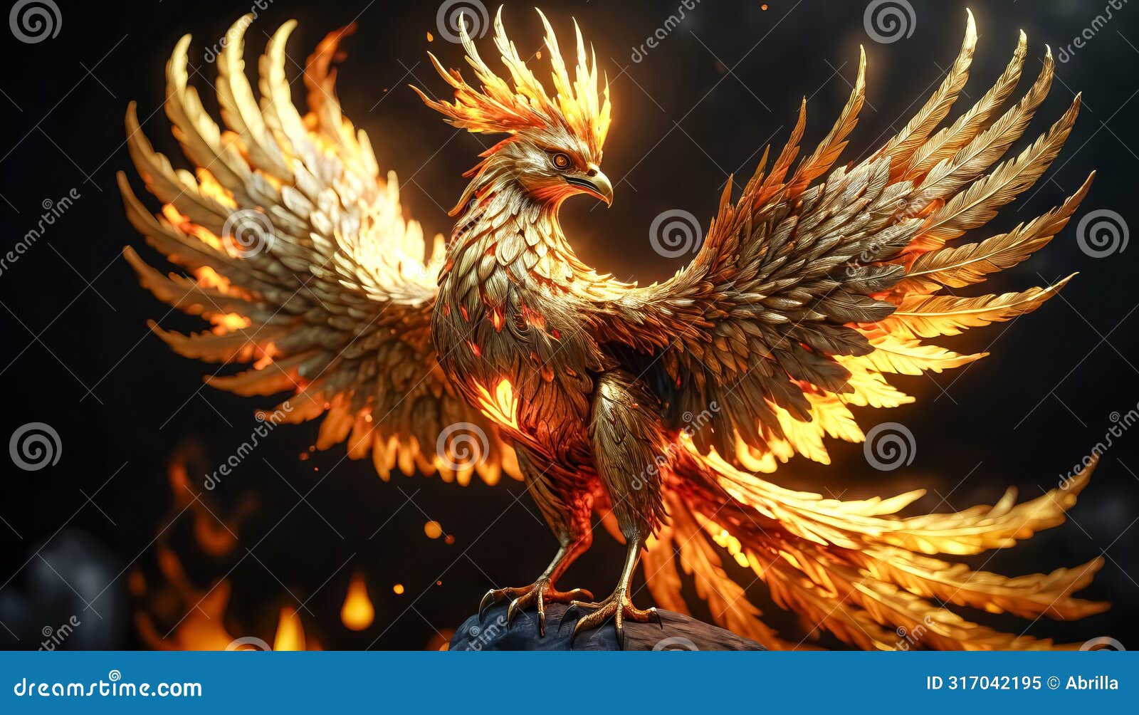 The Phoenix Bird, Rising from the Ashes, is a Fiery Legendary Bird ...