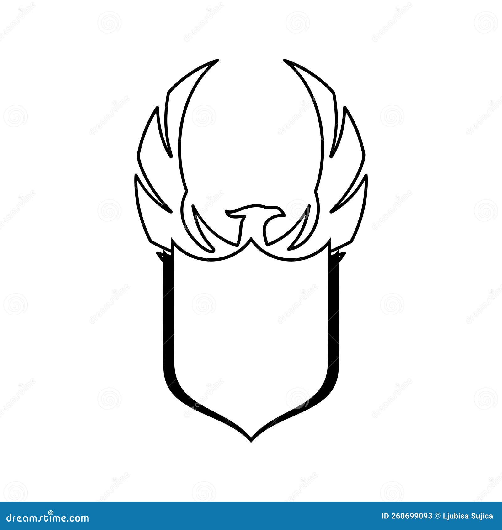 Phoenix Bird Shield Logo Isolated on White Background Stock Vector ...