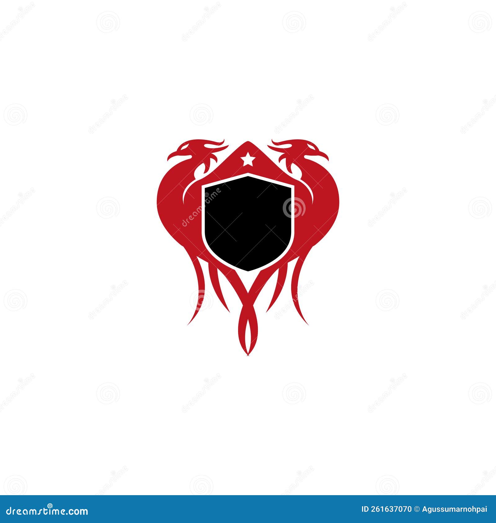 Phoenix Bird and Shield Vector Illustration for an Icon,symbol or Logo ...