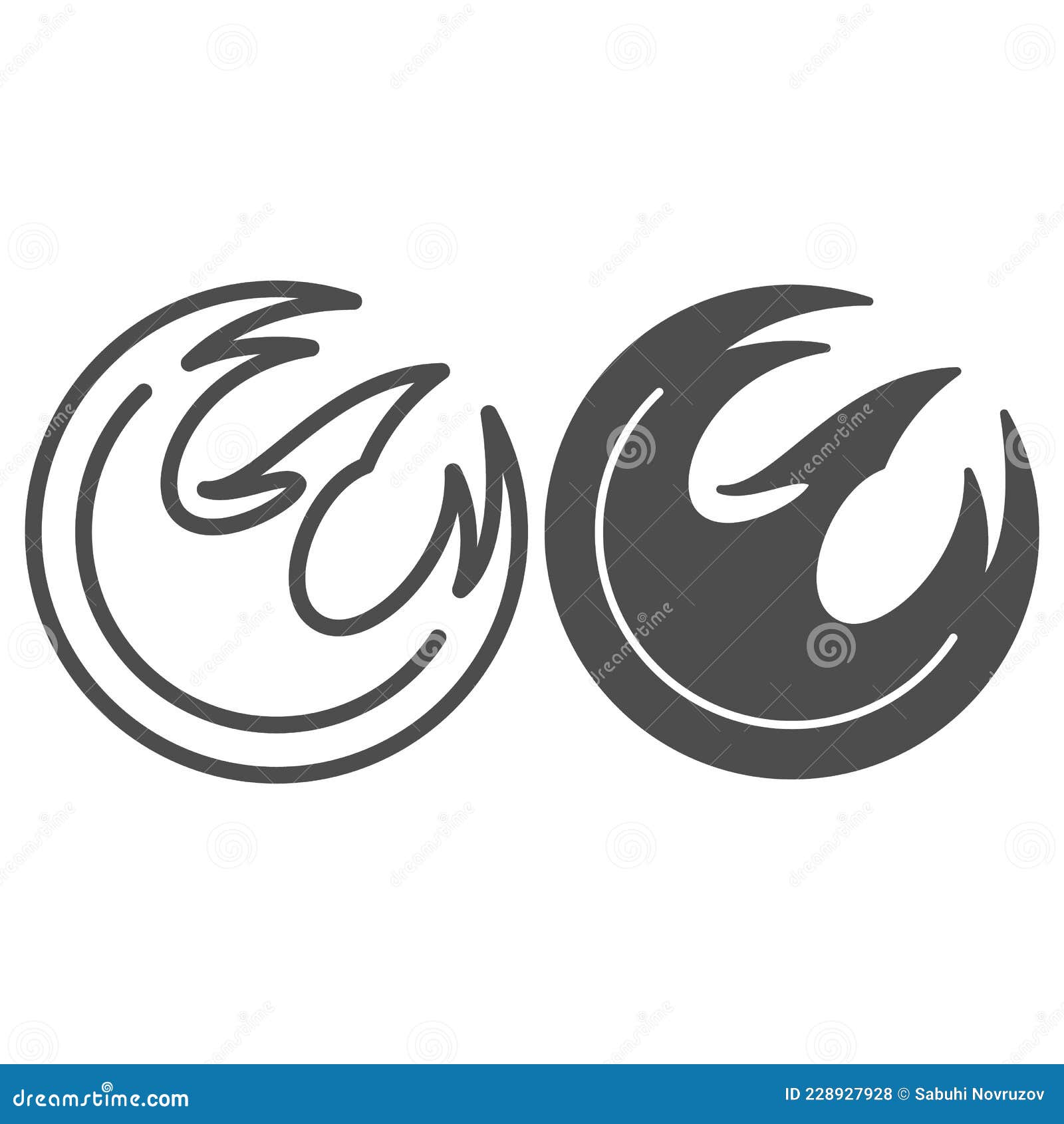 Phoenix Bird Symbol Line and Solid Icon, Star Wars Concept, Starbird ...
