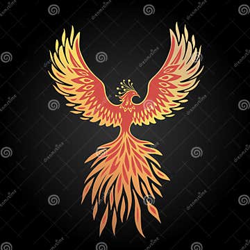 Phoenix Bird, Vector Drawing. Firebird. Stock Illustration ...