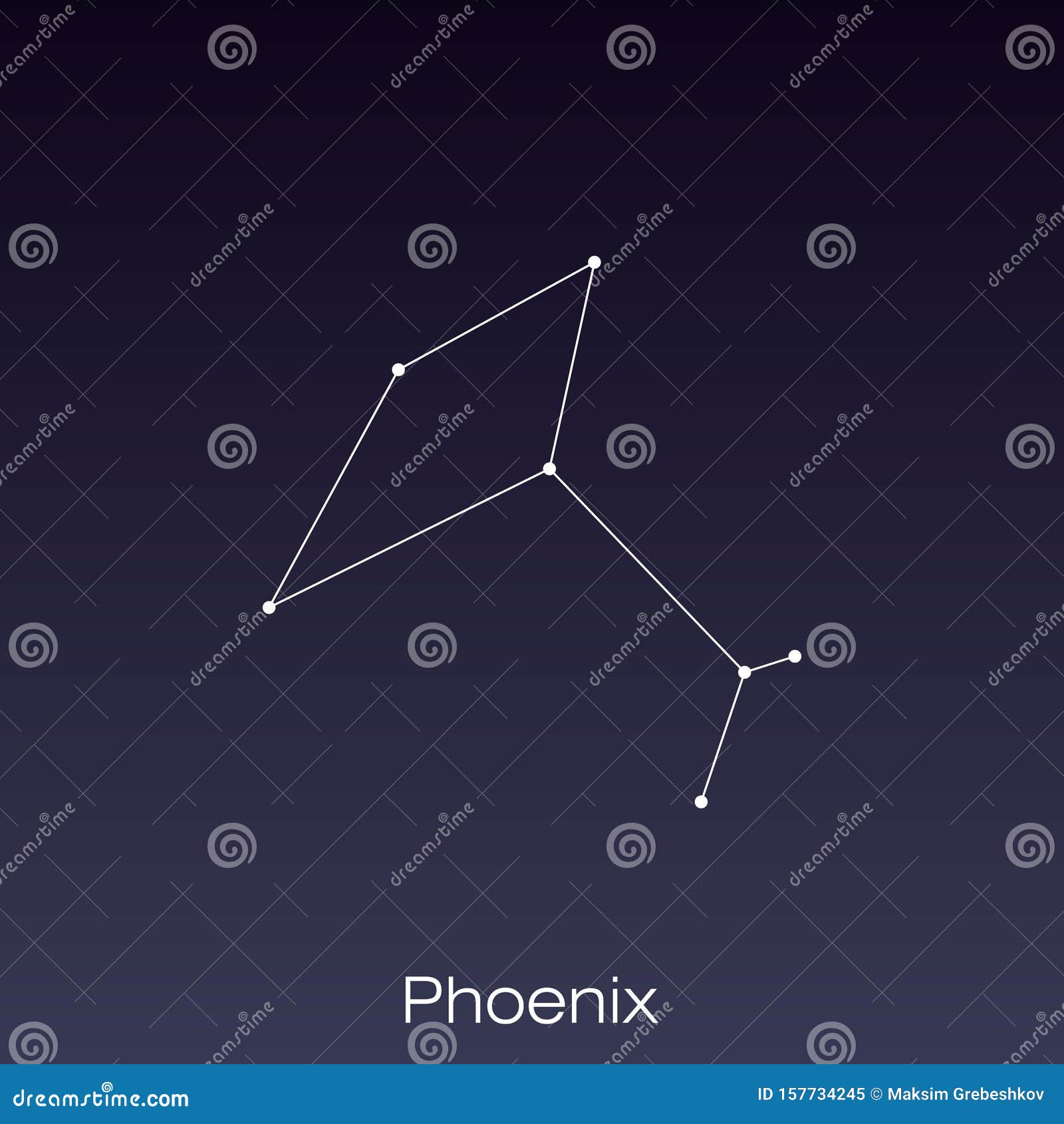 Phoenix Constellation Cartoon Vector | CartoonDealer.com #47420901