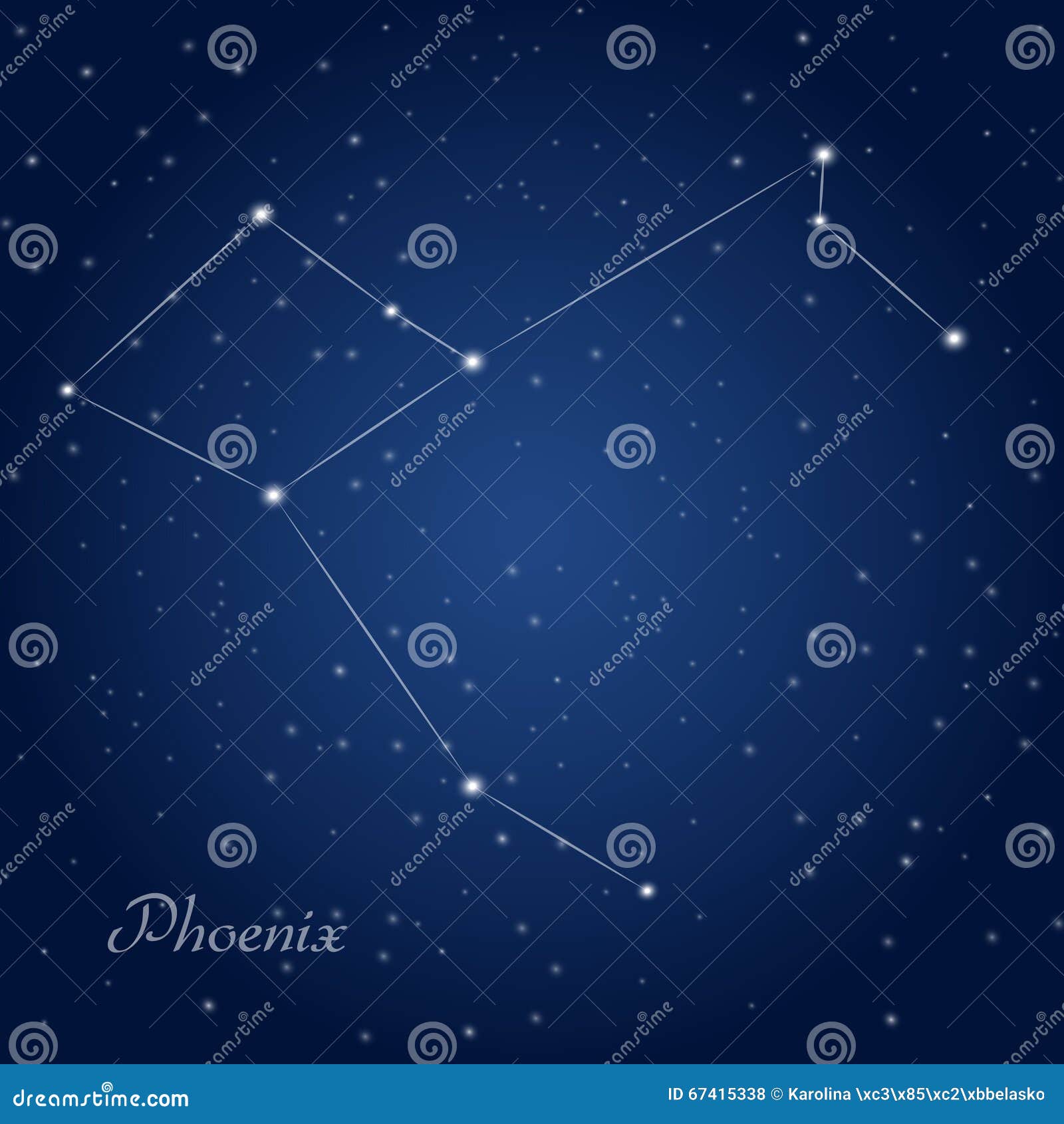 Phoenix Constellation Cartoon Vector | CartoonDealer.com #47420901