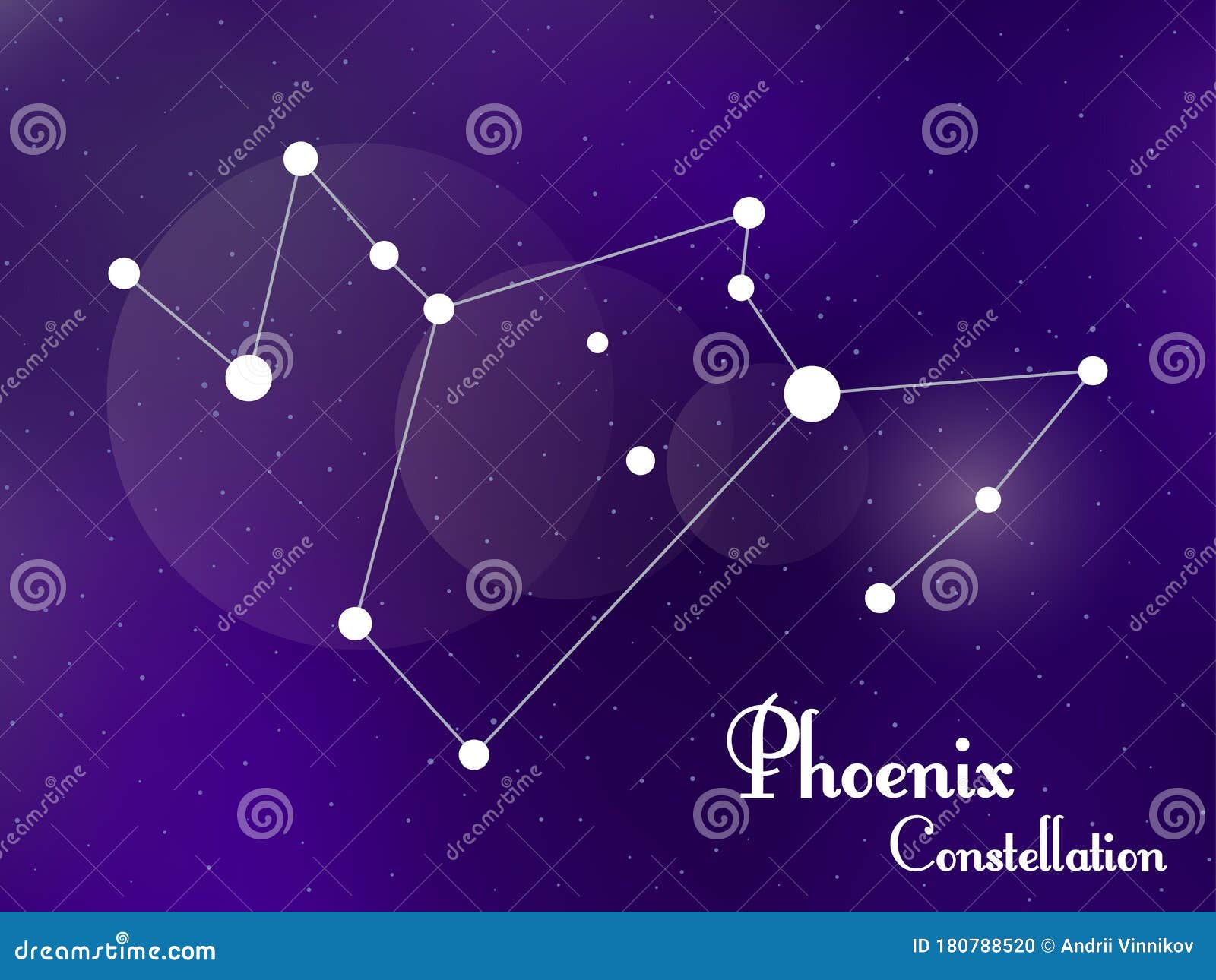 Phoenix Constellation Cartoon Vector | CartoonDealer.com #47420901