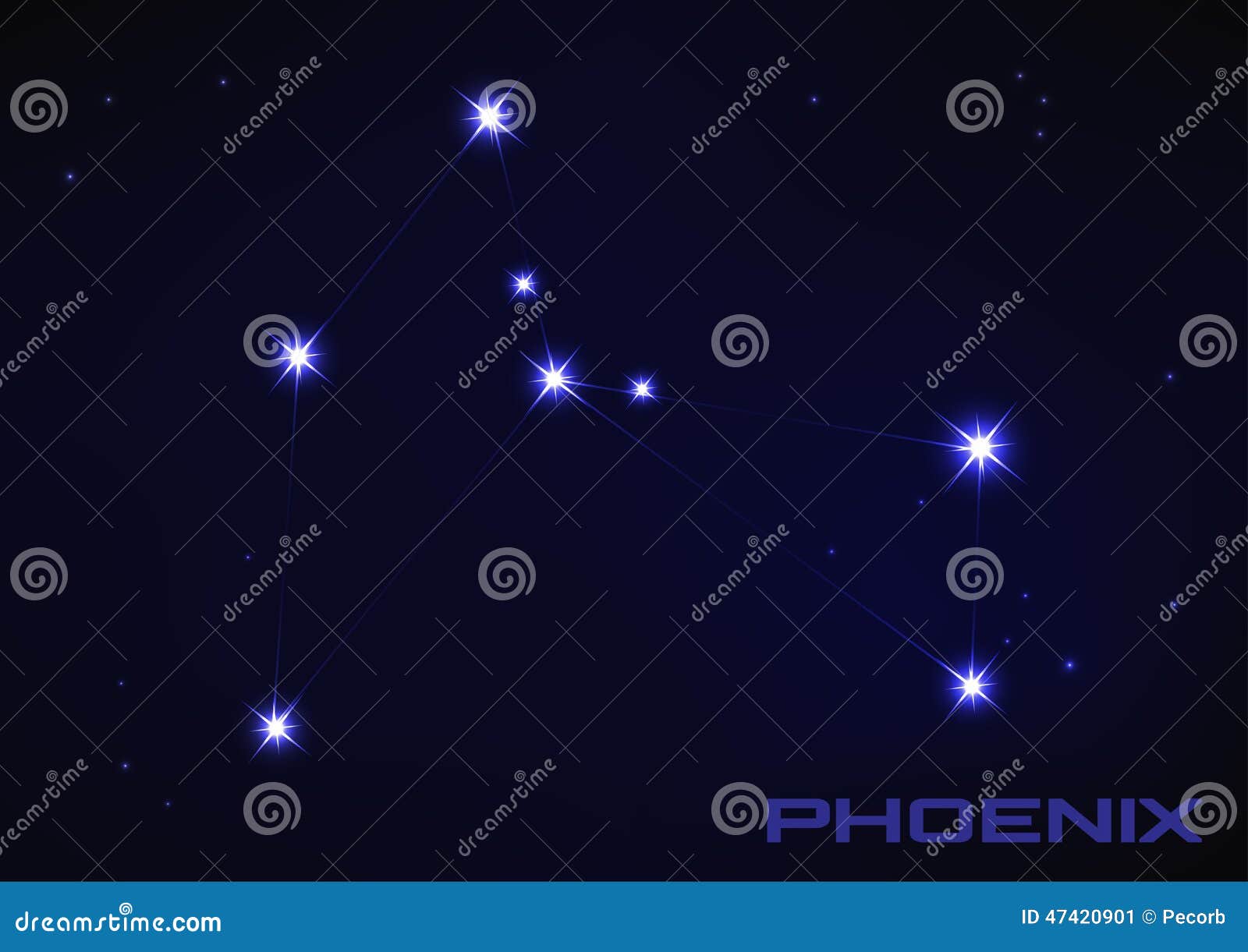 Phoenix constellation stock vector. Illustration of nebula - 47420901