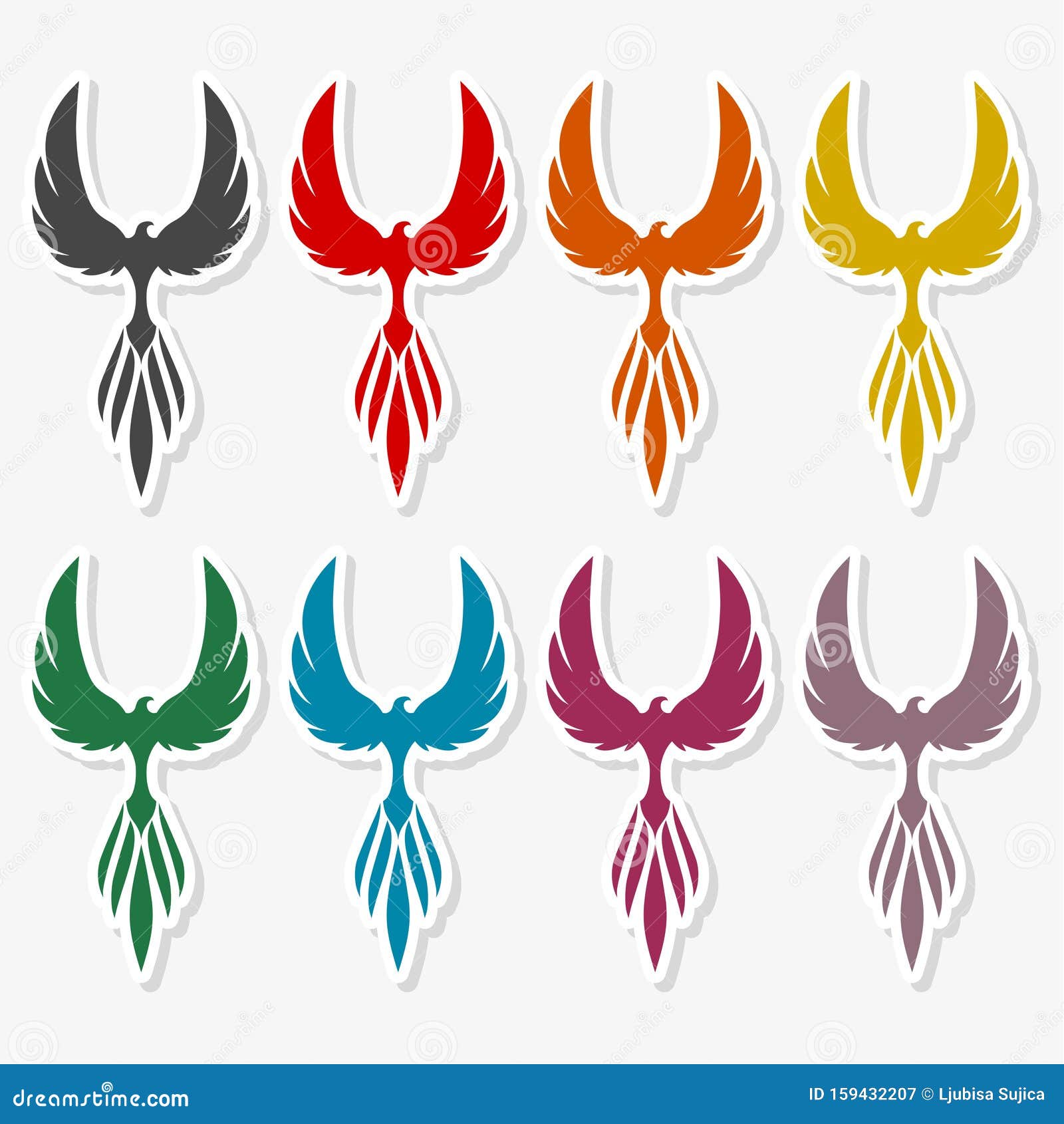 Phoenix Design - Illustration Stock Vector - Illustration of decoration ...