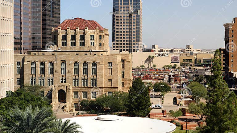 Phoenix Downtown Office Buildings Panorama Stock Image - Image of ...