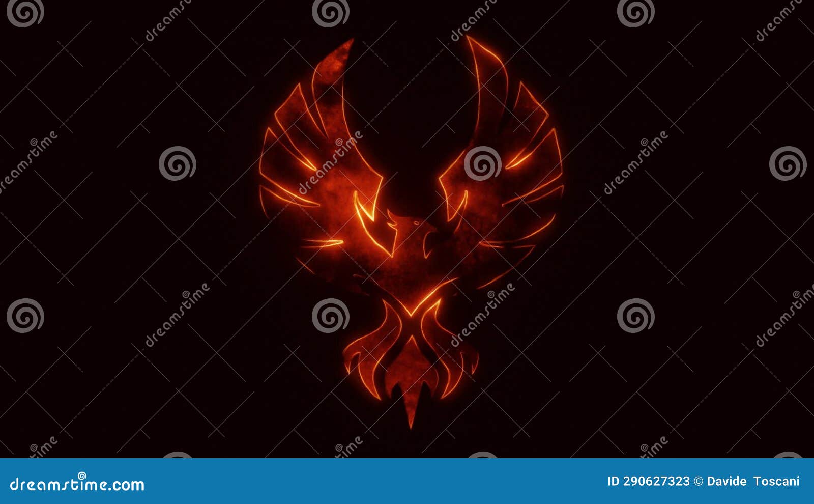 Phoenix Eagle Animated Logo - Loop Graphic Element Overlay Stock Video ...