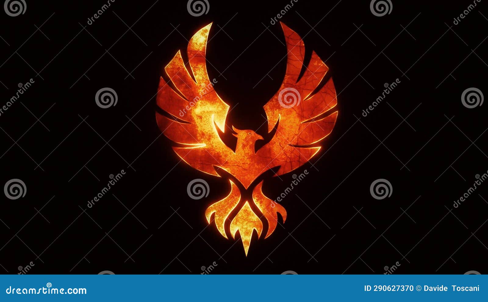 Phoenix Eagle Animated Logo - Loop Graphic Element Overlay Stock ...