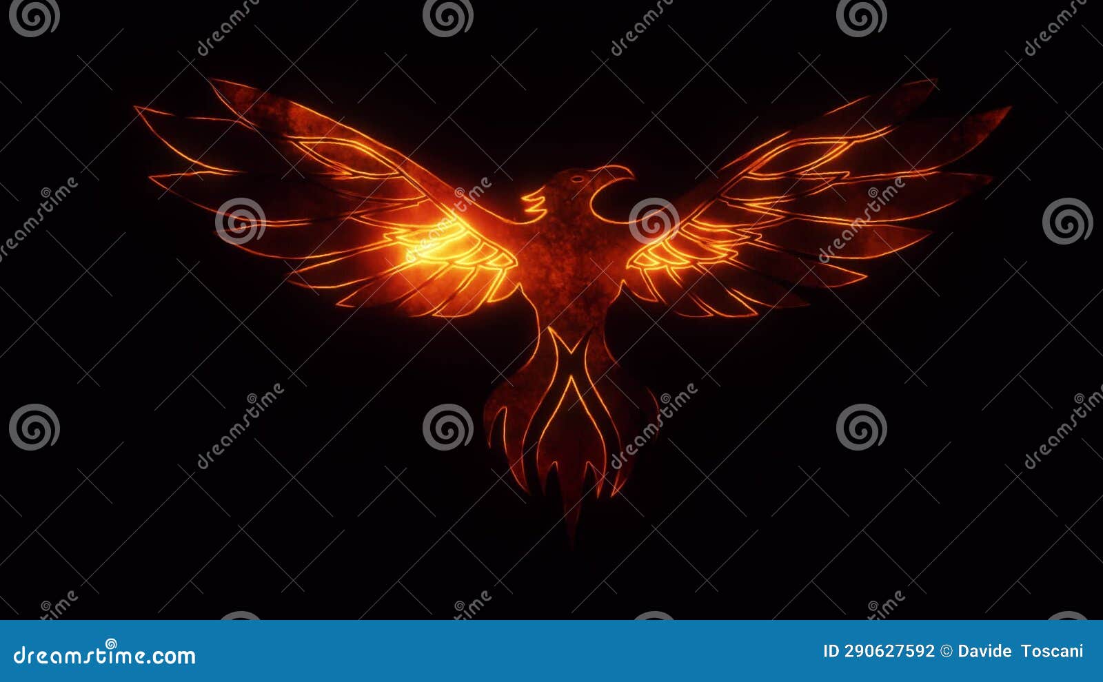 Phoenix Eagle Animated Logo - Loop Graphic Element Overlay V4 Stock ...