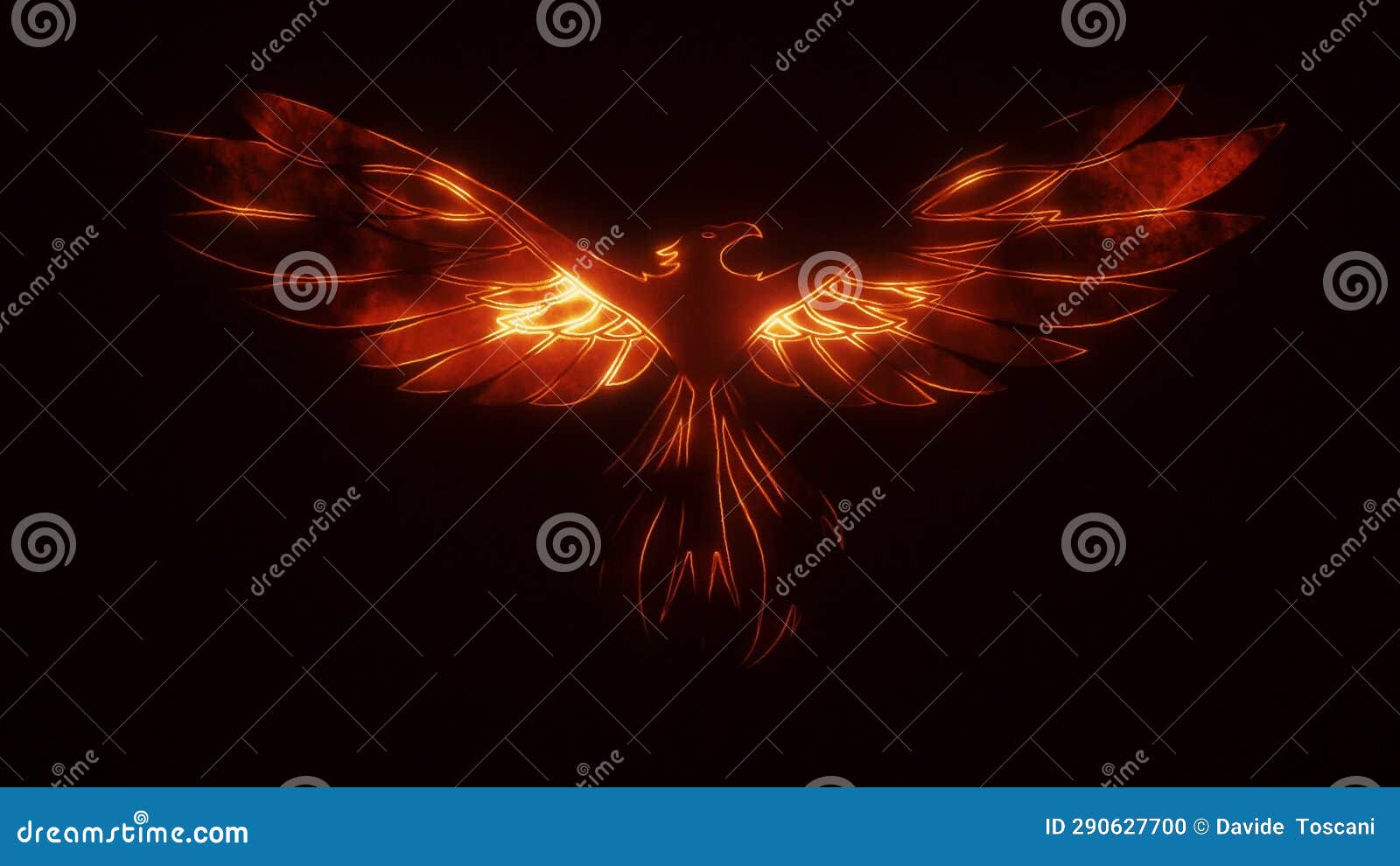 Phoenix Eagle Animated Logo - Loop Graphic Element Overlay V3 Stock ...