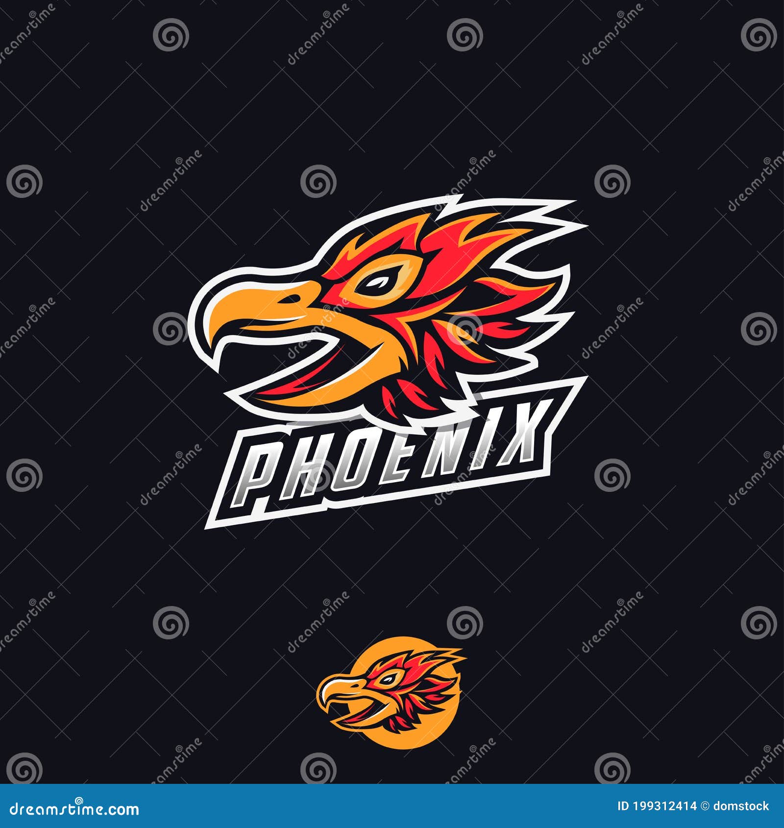 Phoenix Emblem Set Vector Illustration | CartoonDealer.com #94295284