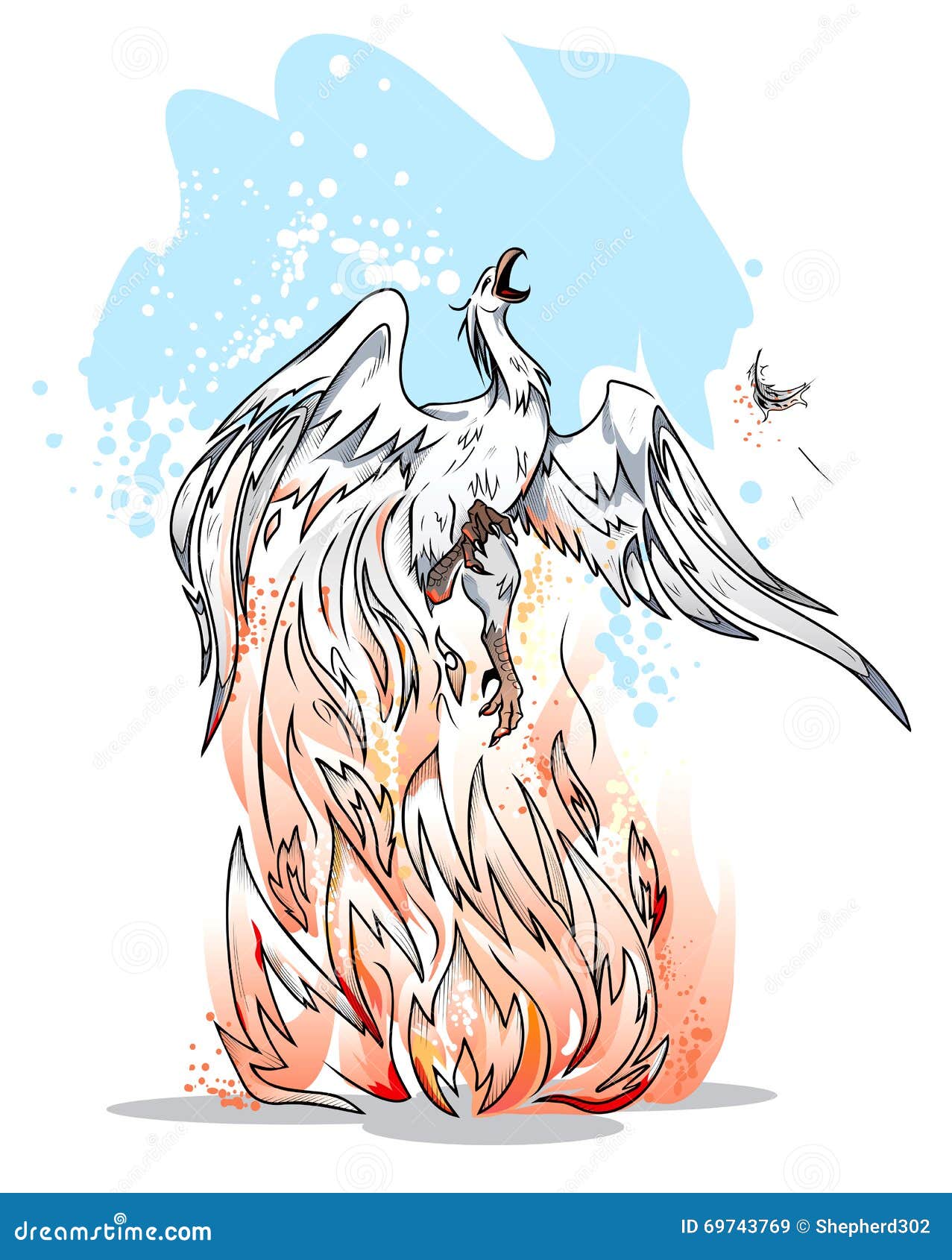 Phoenix Est Un Symbole De Renaissance Illustration de Vecteur ...