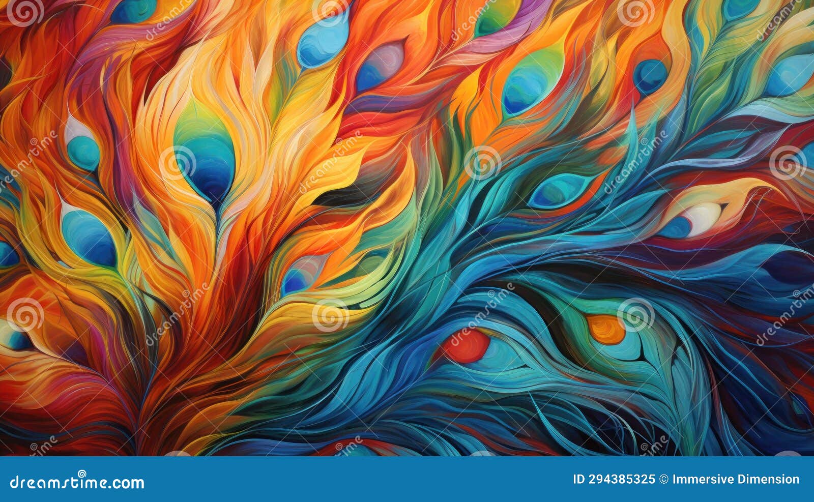 Phoenix Feather S Psychedelic Pattern Texture, Fantasy Mythological ...