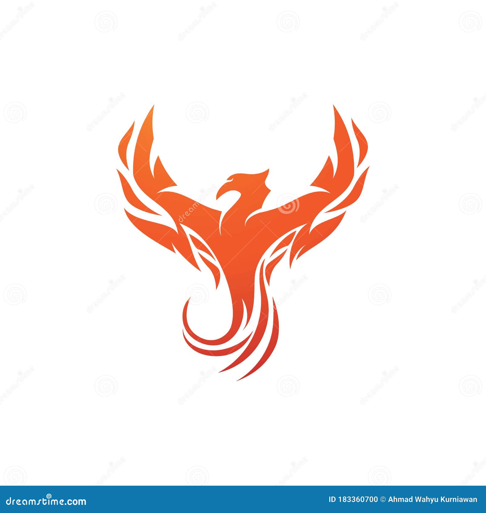 Phoenix fire Bird Logo stock vector. Illustration of phoenix - 183360700