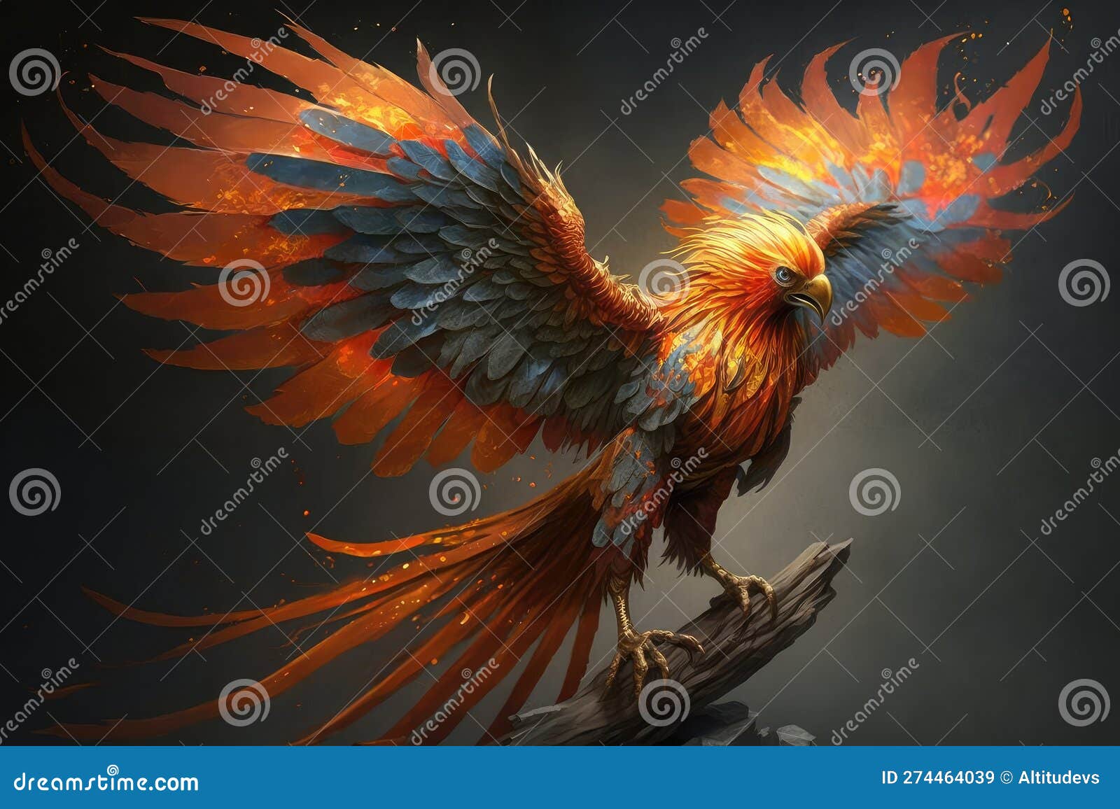 Phoenix Firebird, Spreading Its Wings and Preparing for Flight Stock ...