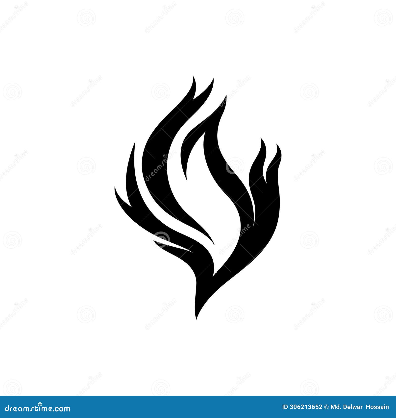 Phoenix Flame Clipart Bird Logo Vector Illustration | CartoonDealer.com ...
