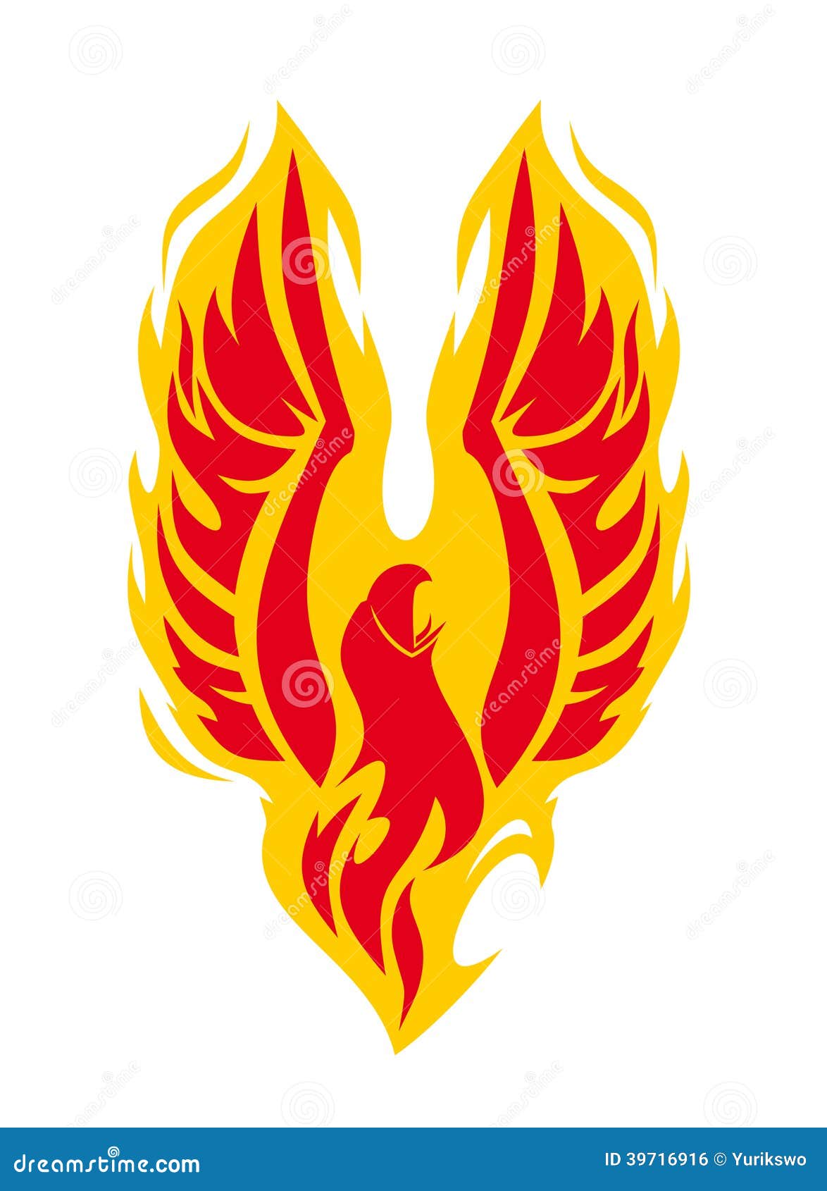 Phoenix stock illustration. Illustration of burning, arts - 39716916