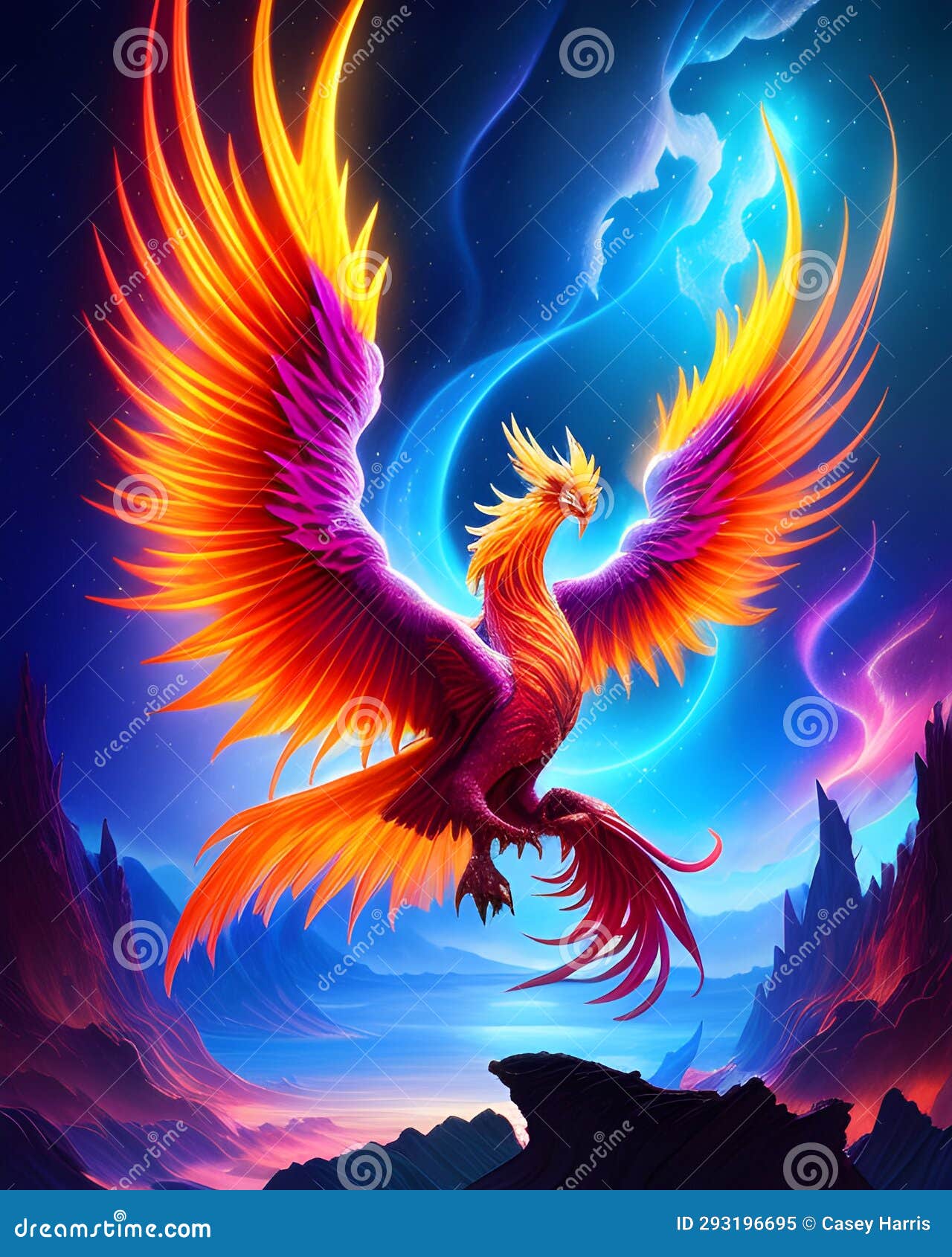 Phoenix illustration stock illustration. Illustration of beautiful ...