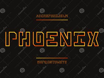 Phoenix Font. Vector Alphabet Stock Vector - Illustration of design ...