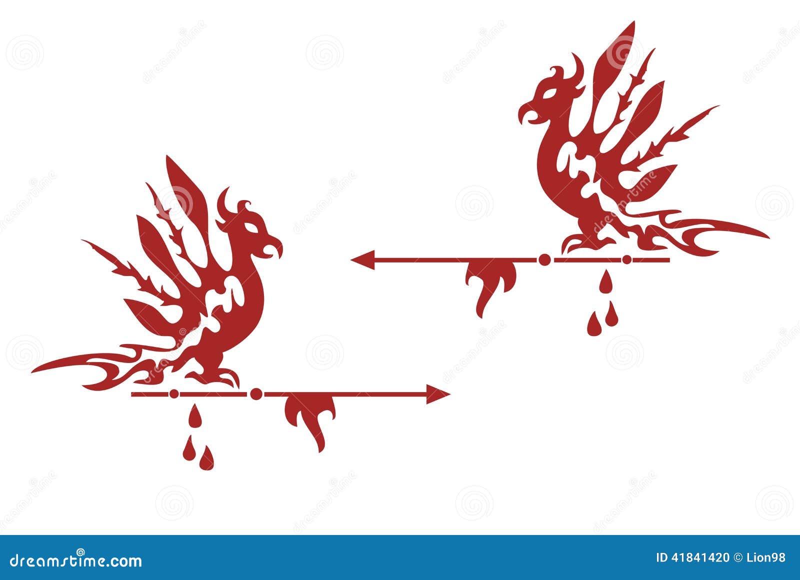 Phoenix frame stock vector. Illustration of falcon, hawk - 41841420