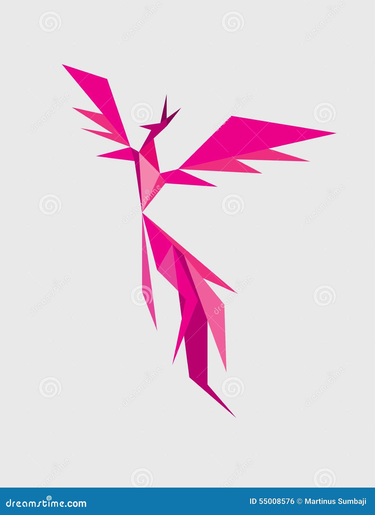 Phoenix geometric stock vector. Illustration of bird - 55008576
