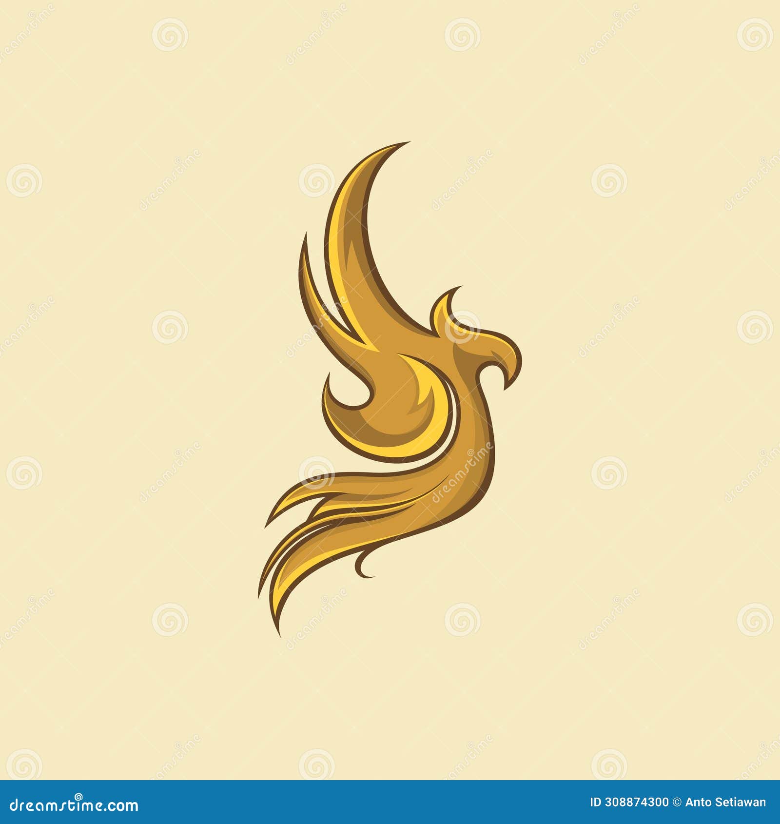 Phoenix Gold Logo. Eagle Logo Design Stock Vector - Illustration of ...