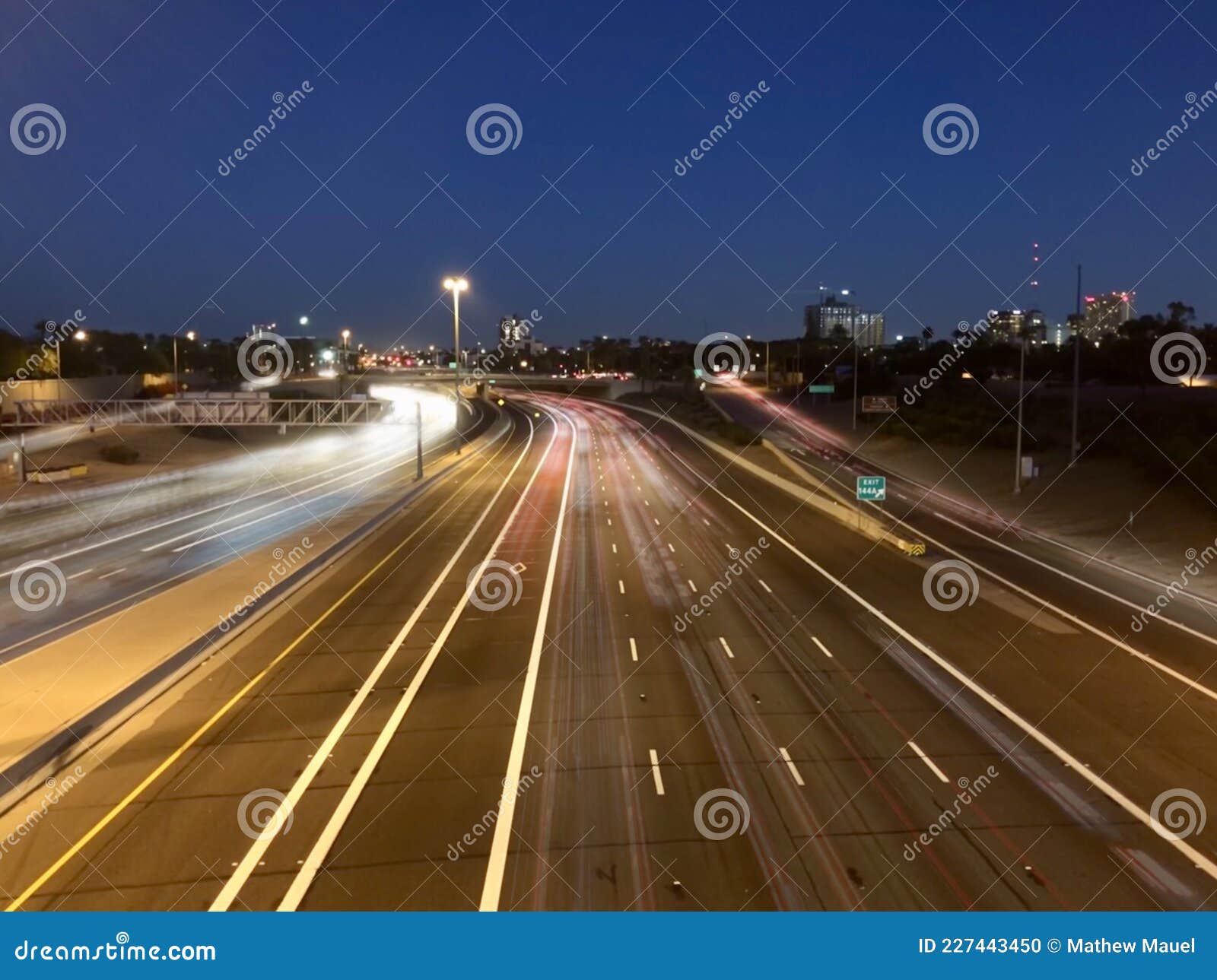 Phoenix I10 Freeway stock photo. Image of traffic, streetlight - 227443450