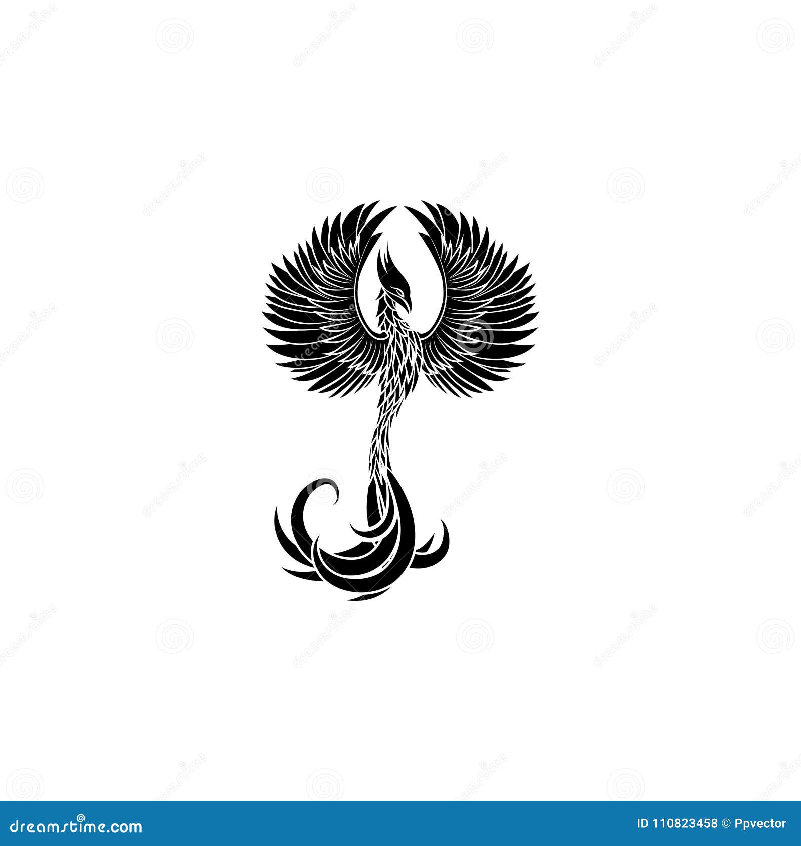 Phoenix icon symbol sign stock illustration. Illustration of freedom ...