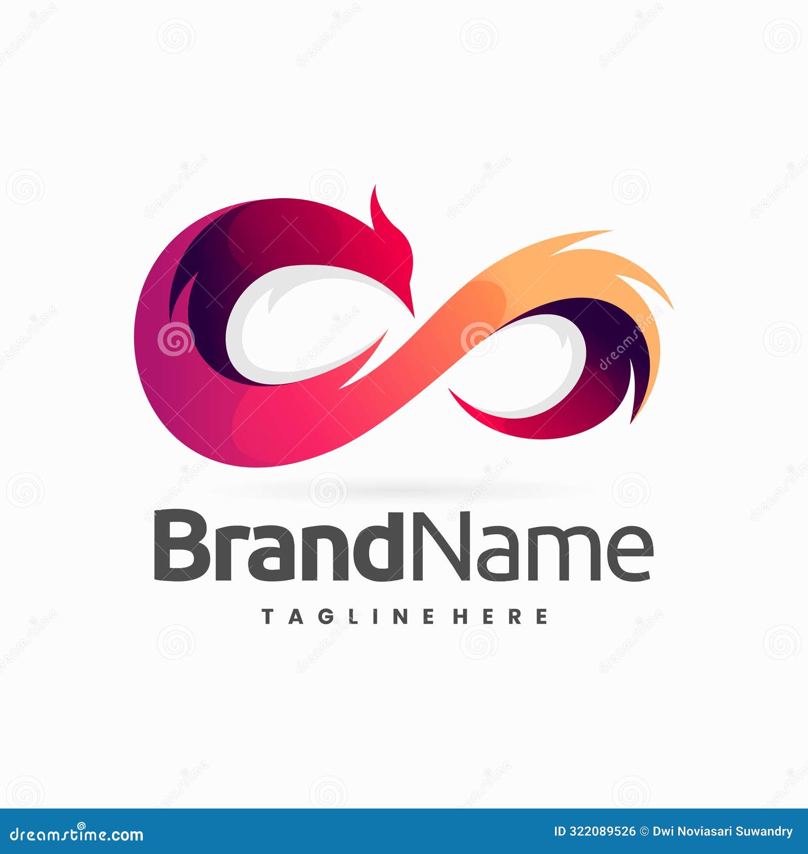 Phoenix Infinite Logo, Infinity Shapes and Phoenix Bird Combination ...