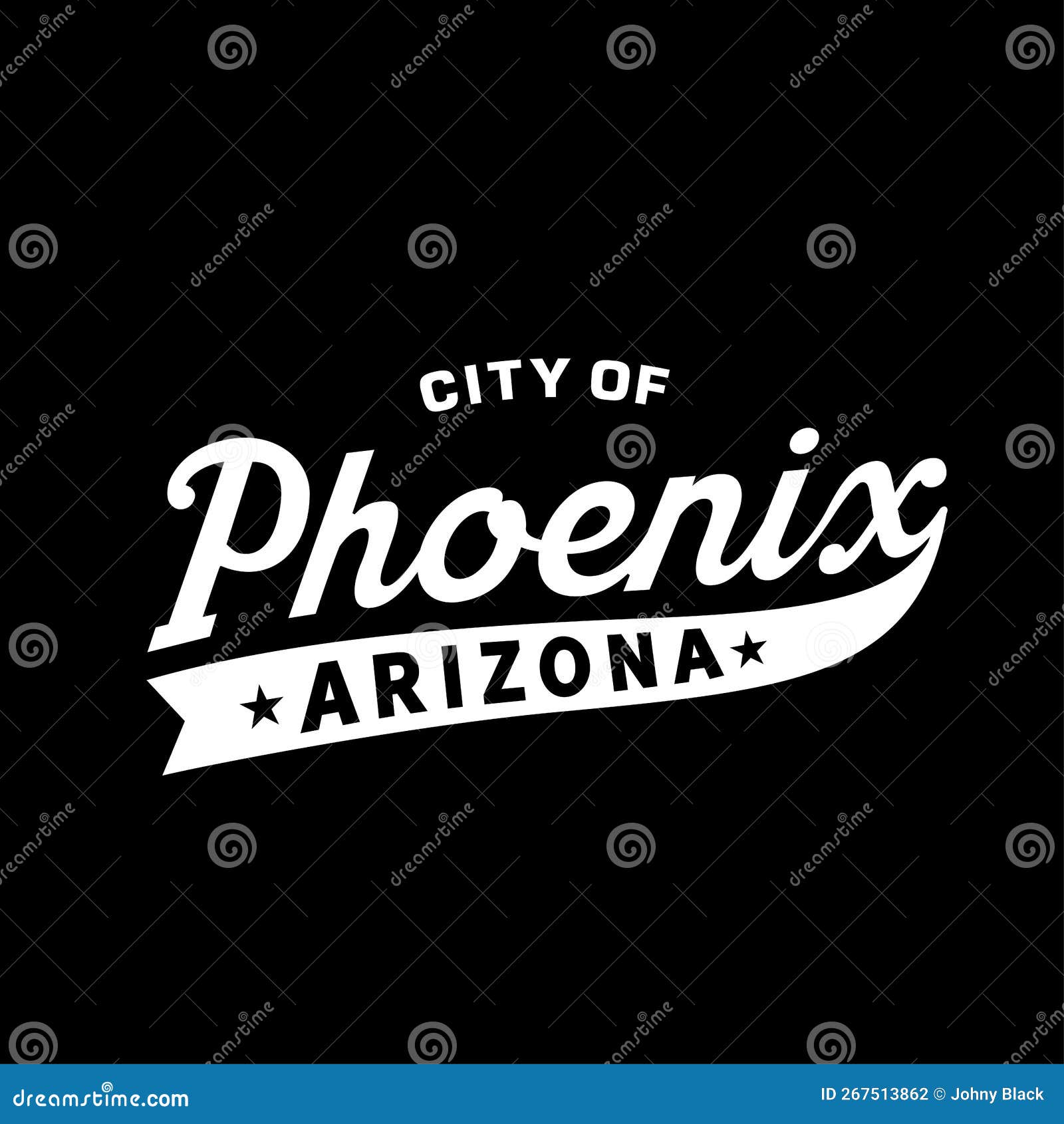 City of Phoenix Lettering Design. Phoenix, Arizona Typography Design ...