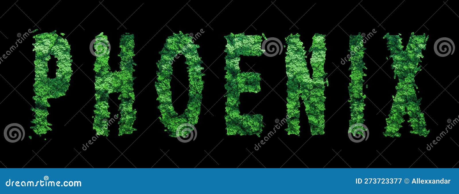 Phoenix Lettering, Phoenix Forest Ecology Concept Stock Image - Image ...