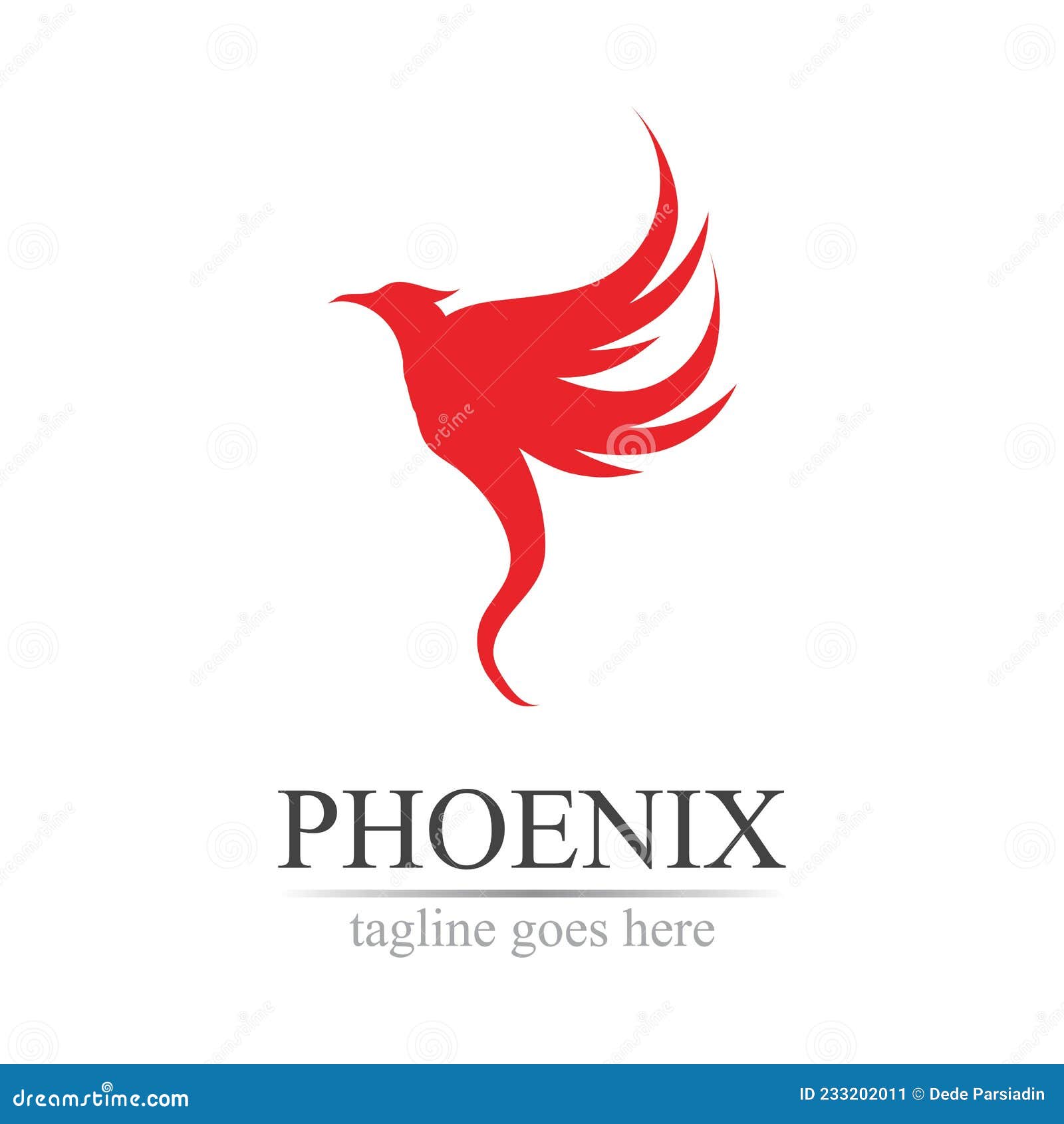 Phoenix Logo Design Vector Illustration Stock Vector - Illustration of ...