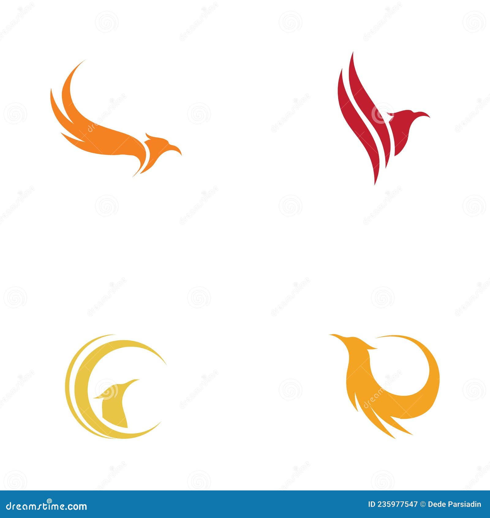 Phoenix Logo Design Vector Illustration Stock Vector - Illustration of ...