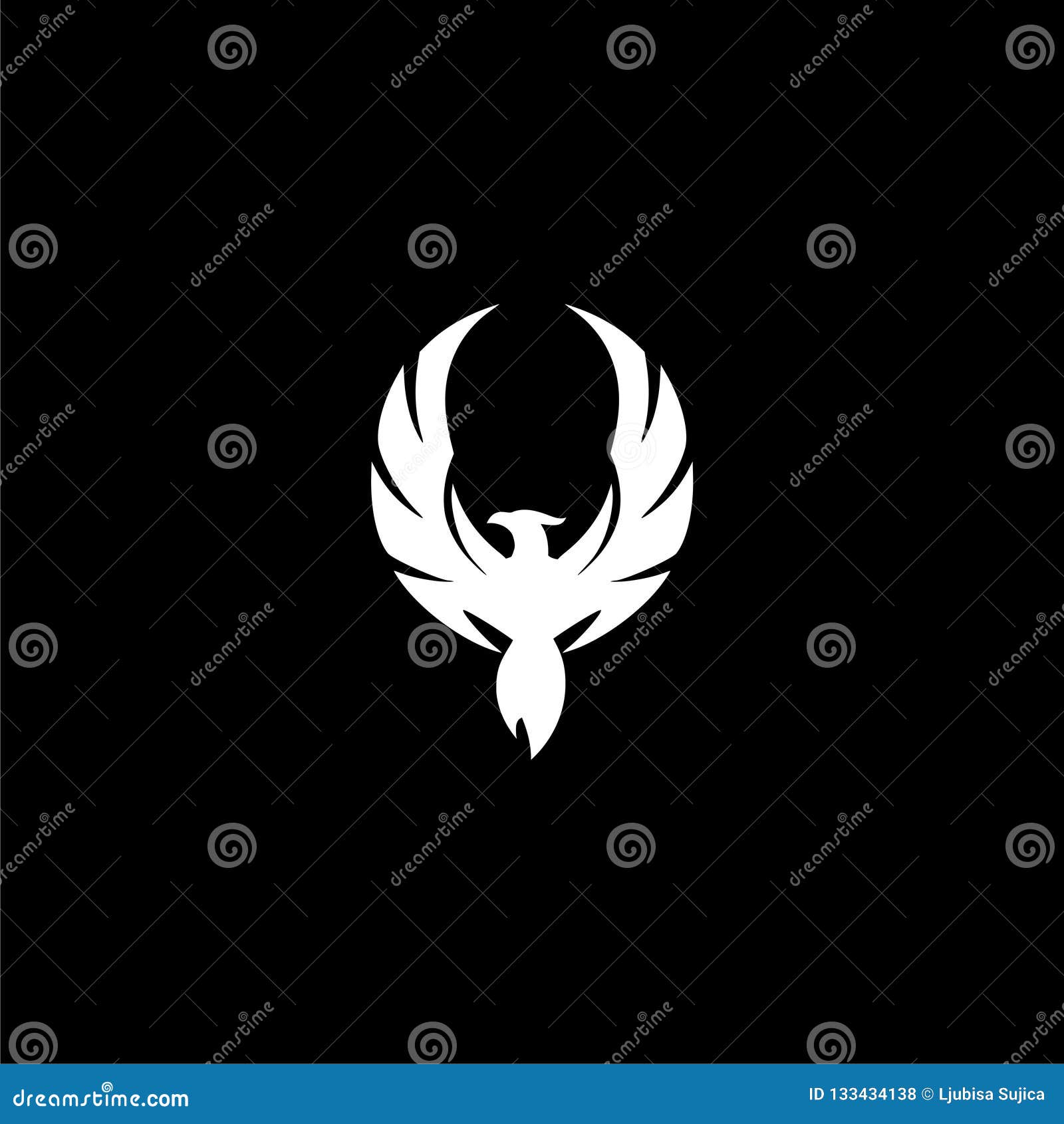 White Phoenix With The Whip Tail. Royalty-Free Stock Photography ...