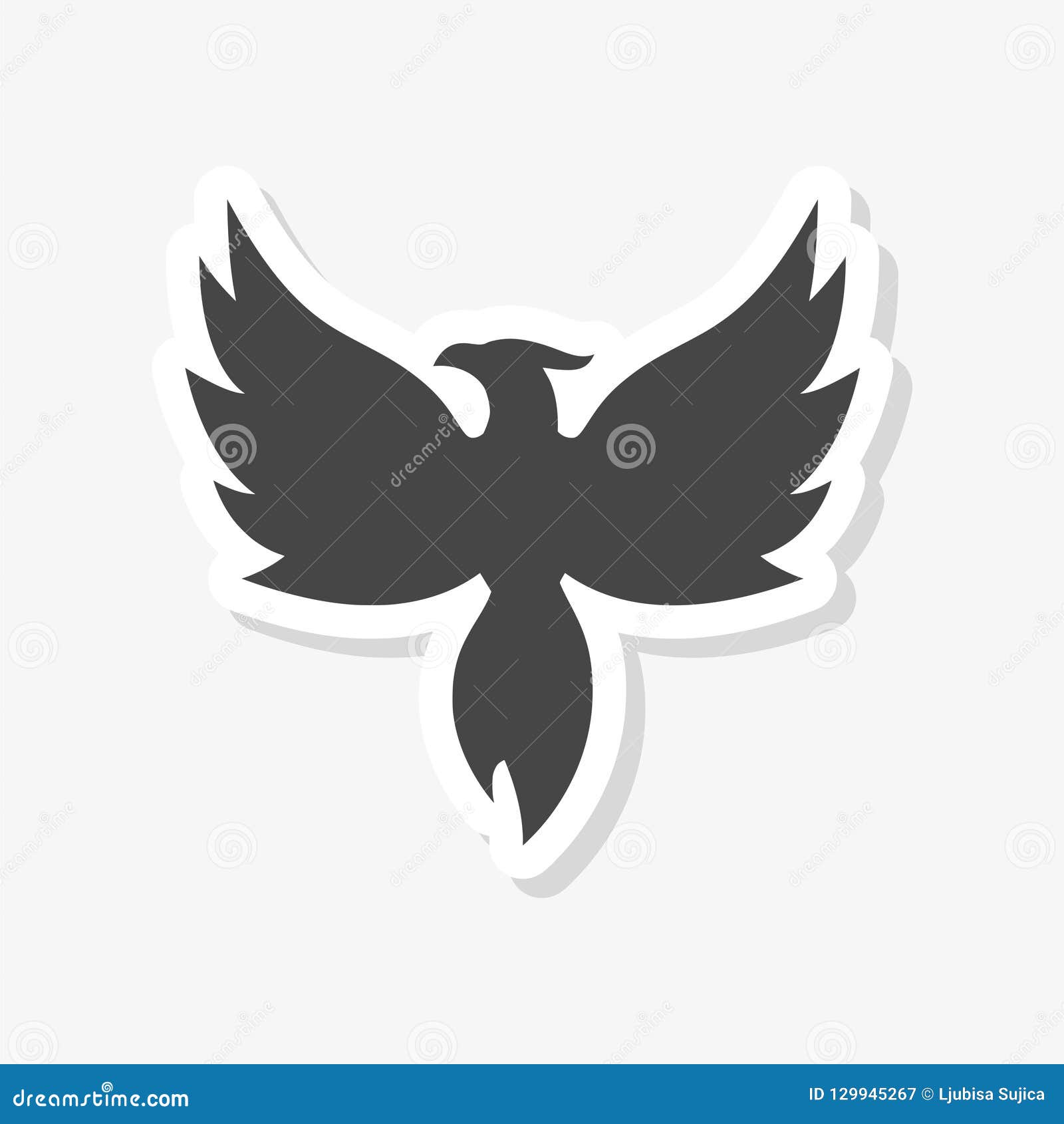 Phoenix Logo, Phoenix Sticker Stock Vector - Illustration of fire ...