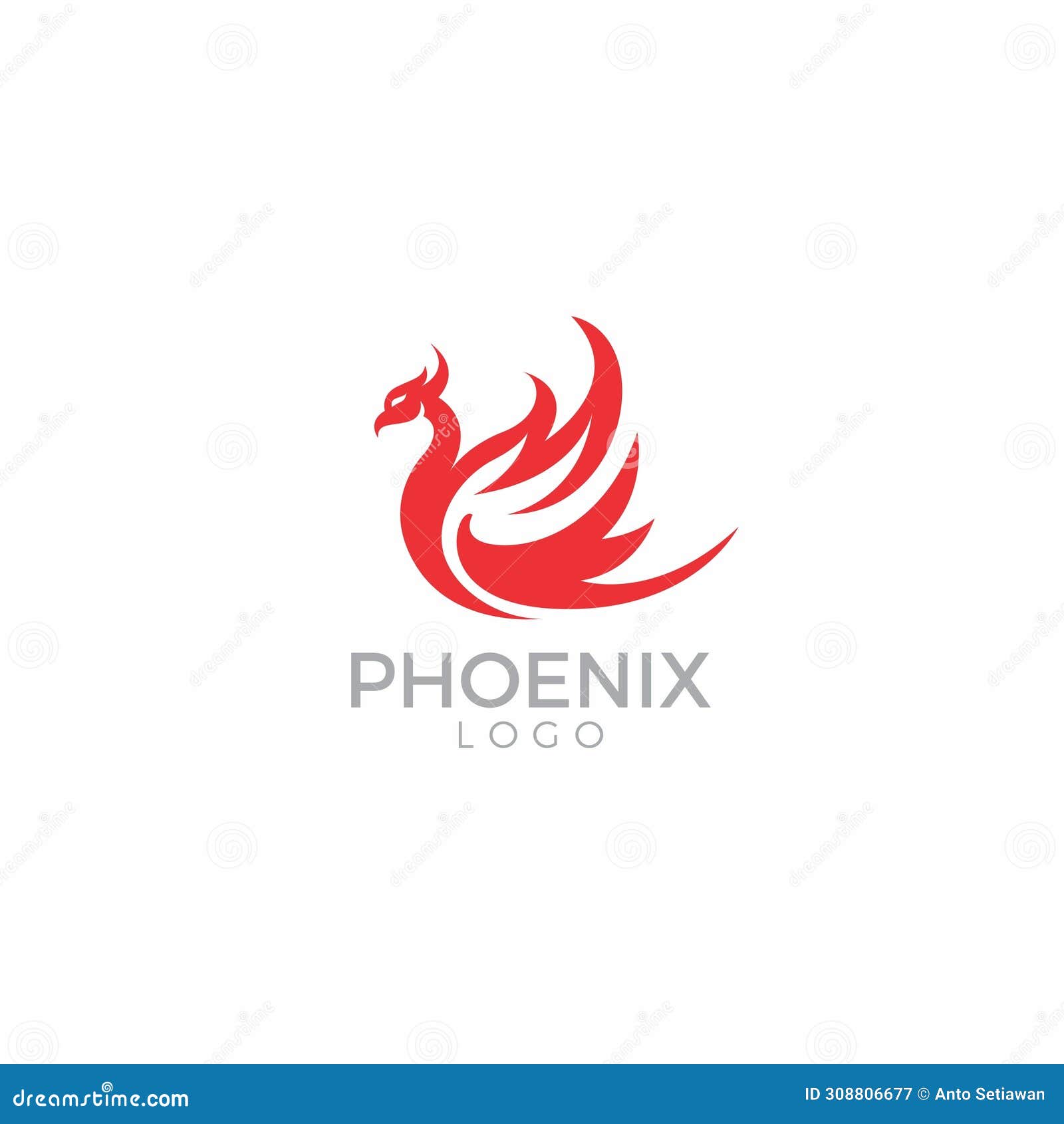 Phoenix Logo Simple and Clean Design. Phoenix Vector Illustration Stock ...