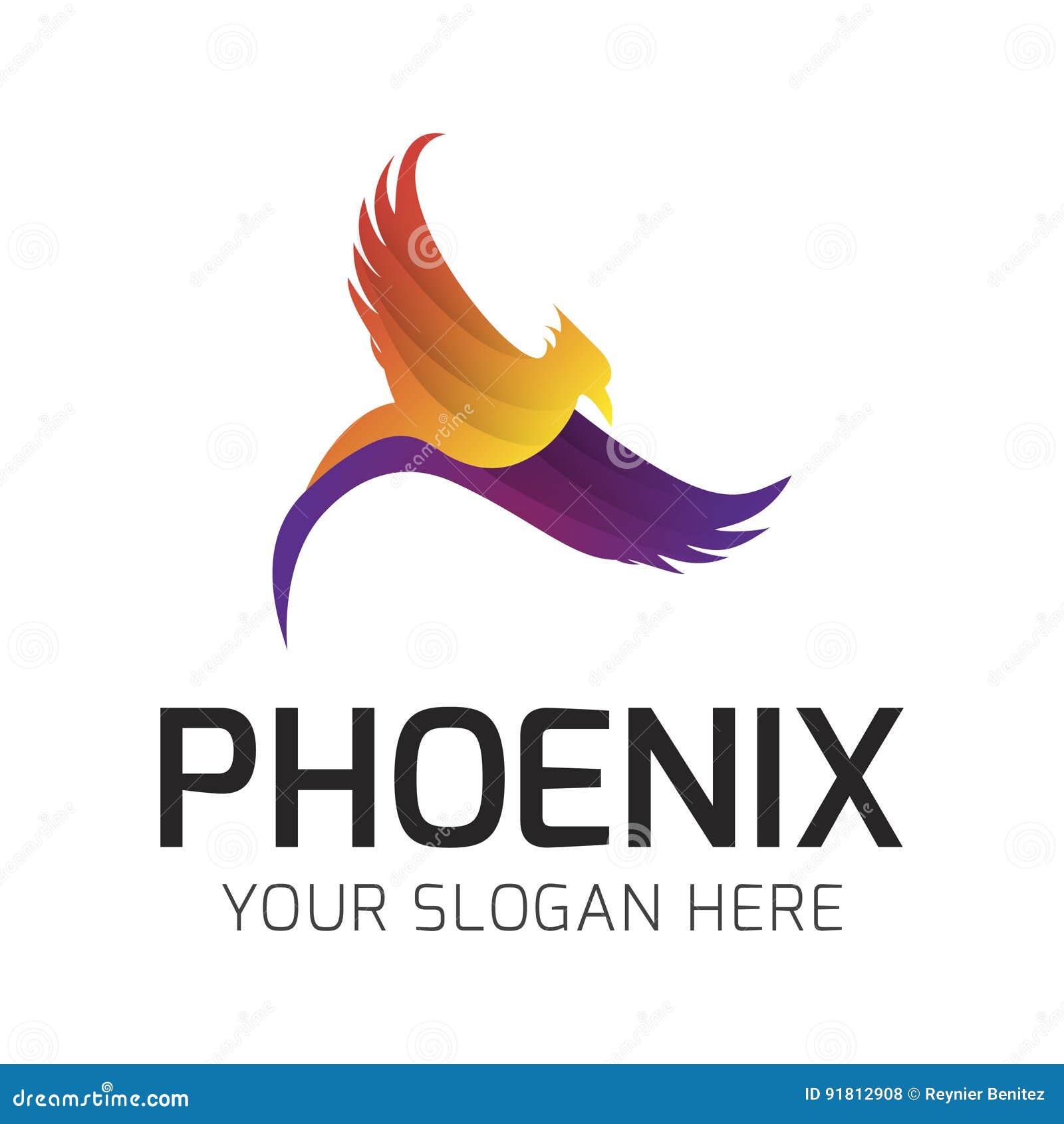 Phoenix Logo Set 1 Cartoon Vector | CartoonDealer.com #73954977