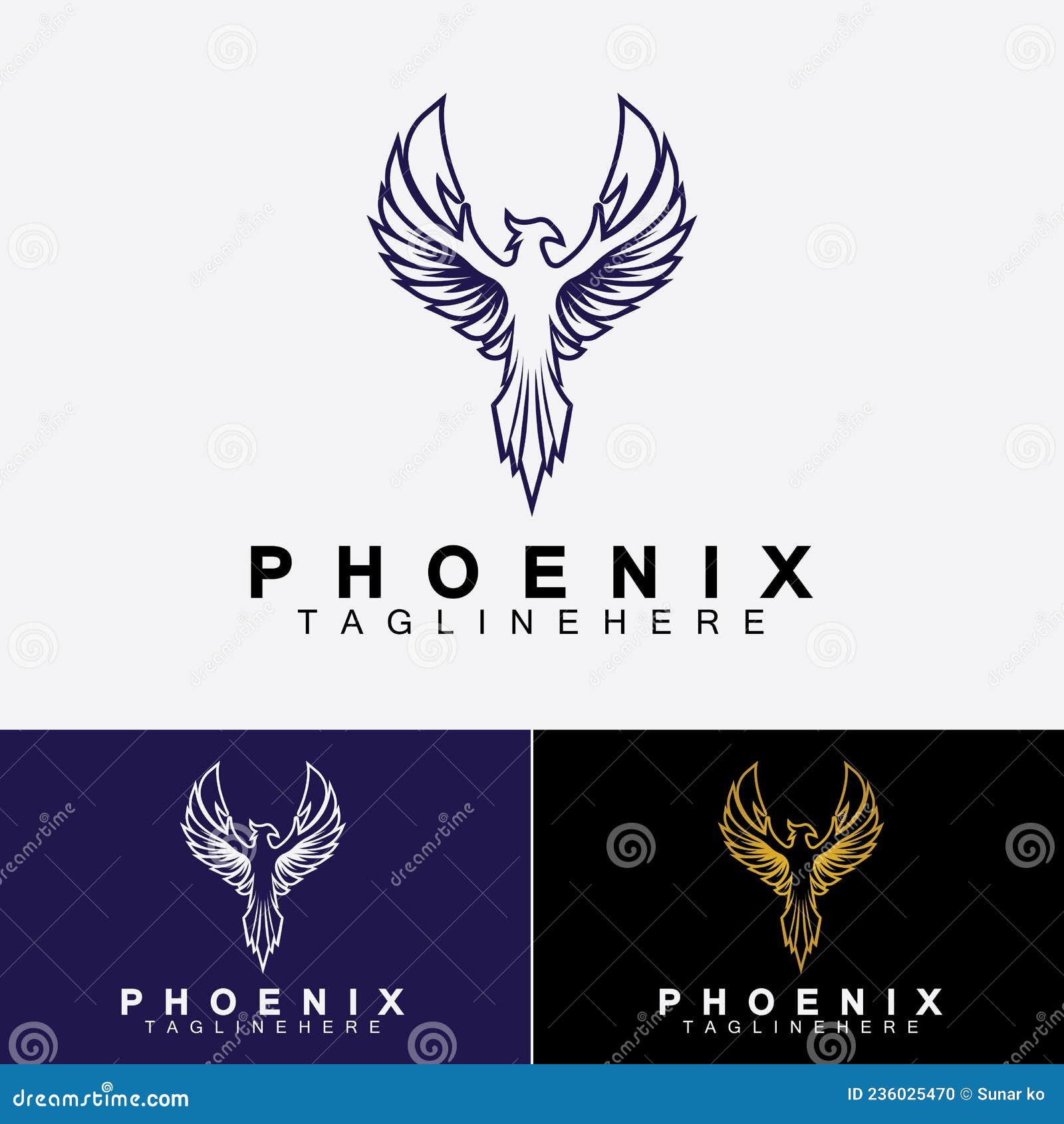 Phoenix Logo Vector Illustration Design Template Stock Vector ...