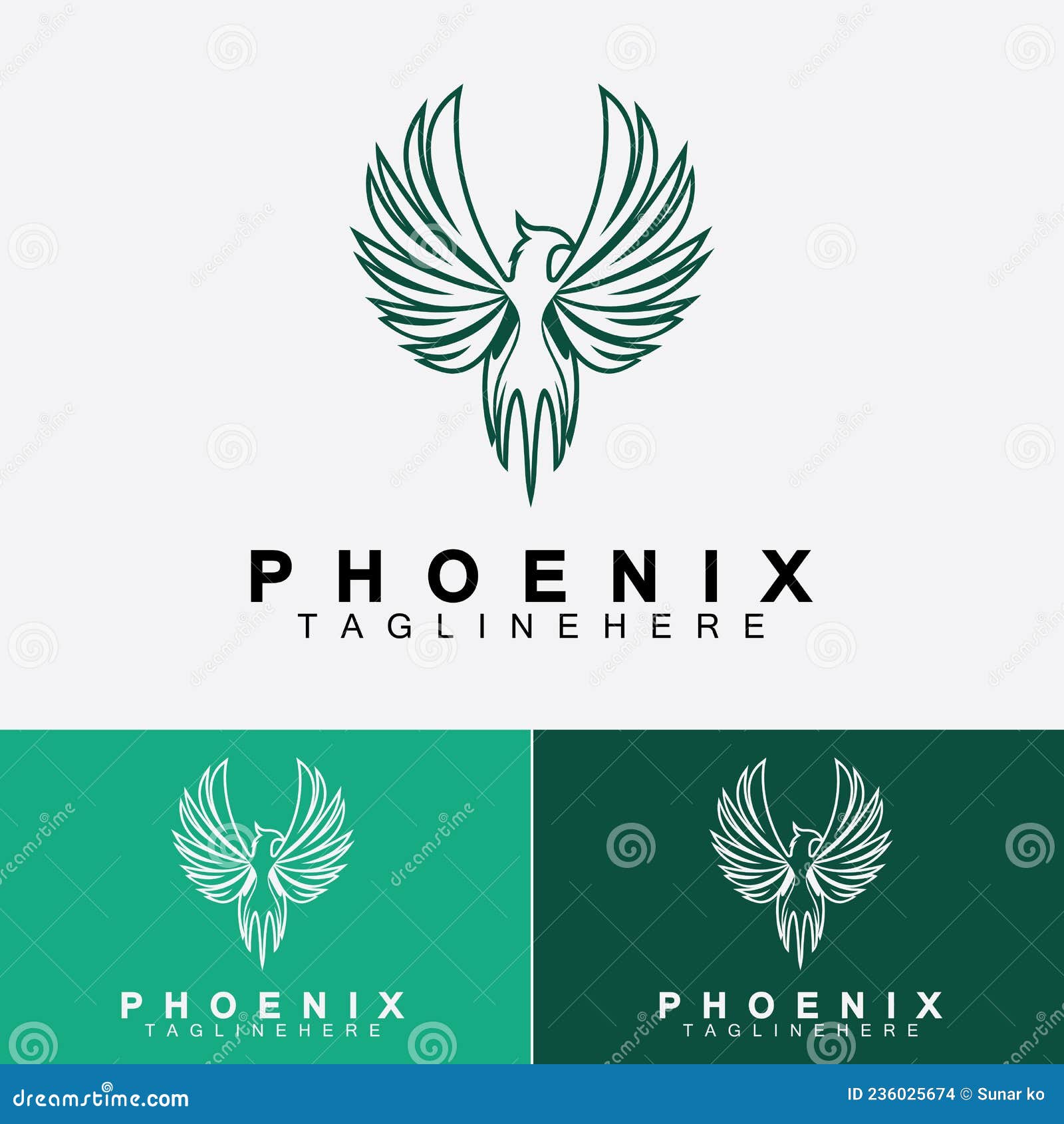 Phoenix Logo Vector Illustration Design Template Stock Vector ...
