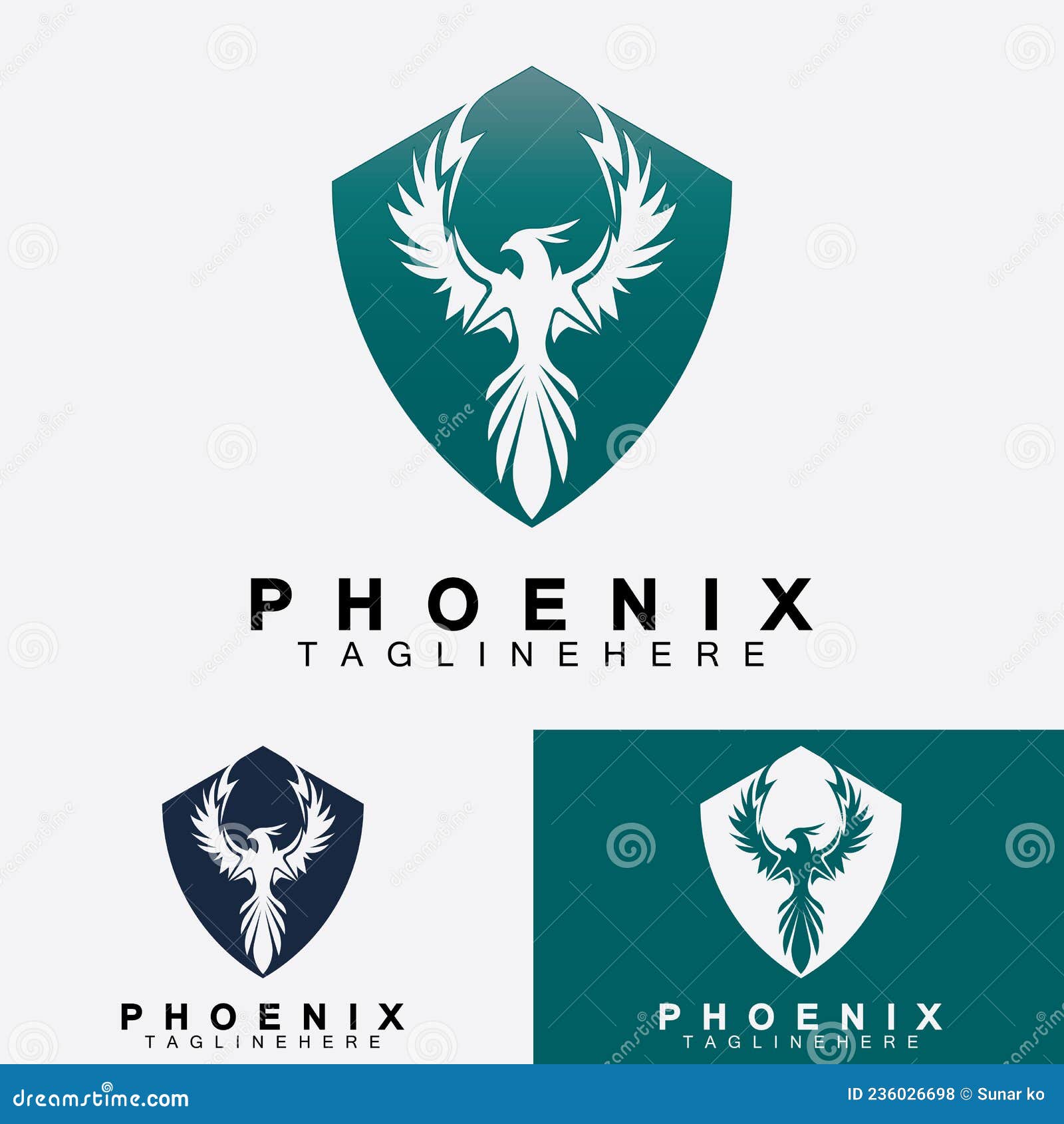 Phoenix Logo Vector Illustration Design Template Stock Vector ...