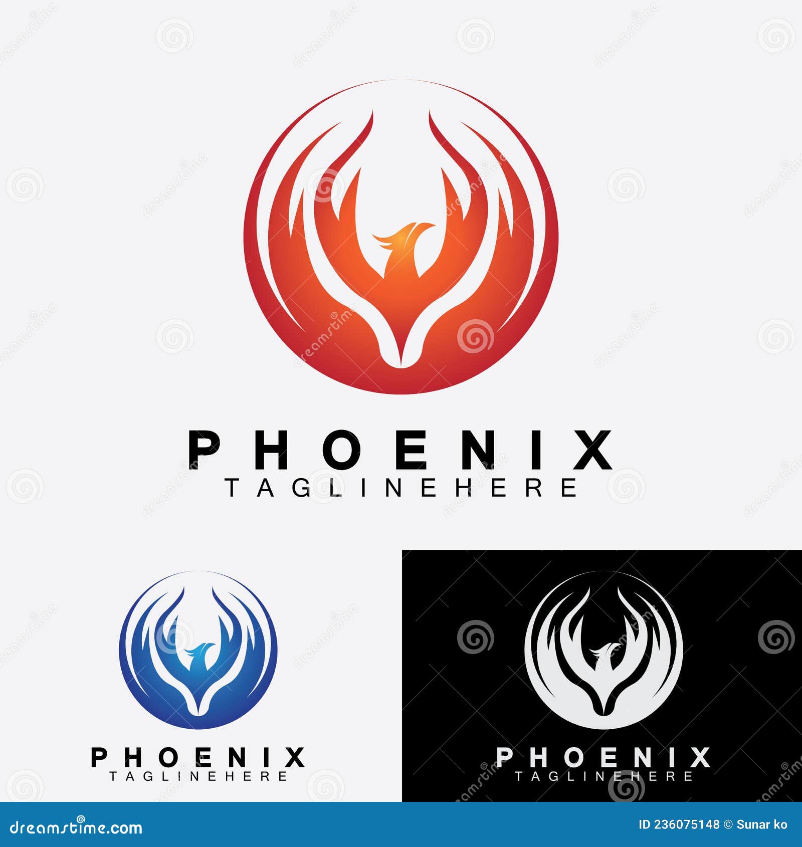 Phoenix Logo Vector Illustration Design Template Stock Vector ...
