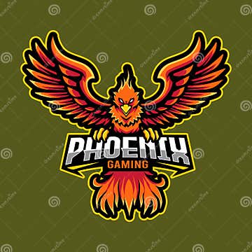 Phoenix Mascot Logo Gaming Vector Illustration Logo for Gamer Stock ...