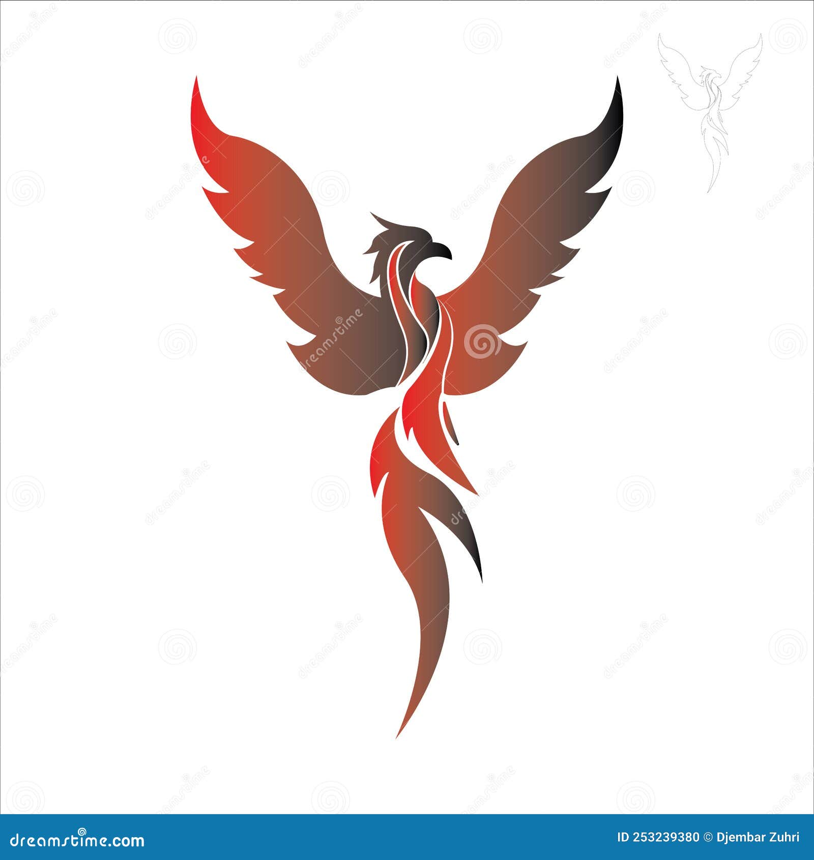 Phoenix Mascot Logo Vector Design Illustration Template Web Stock ...