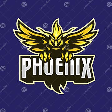 Phoenix Mascot Vector E Sport Logo Template Stock Illustration ...